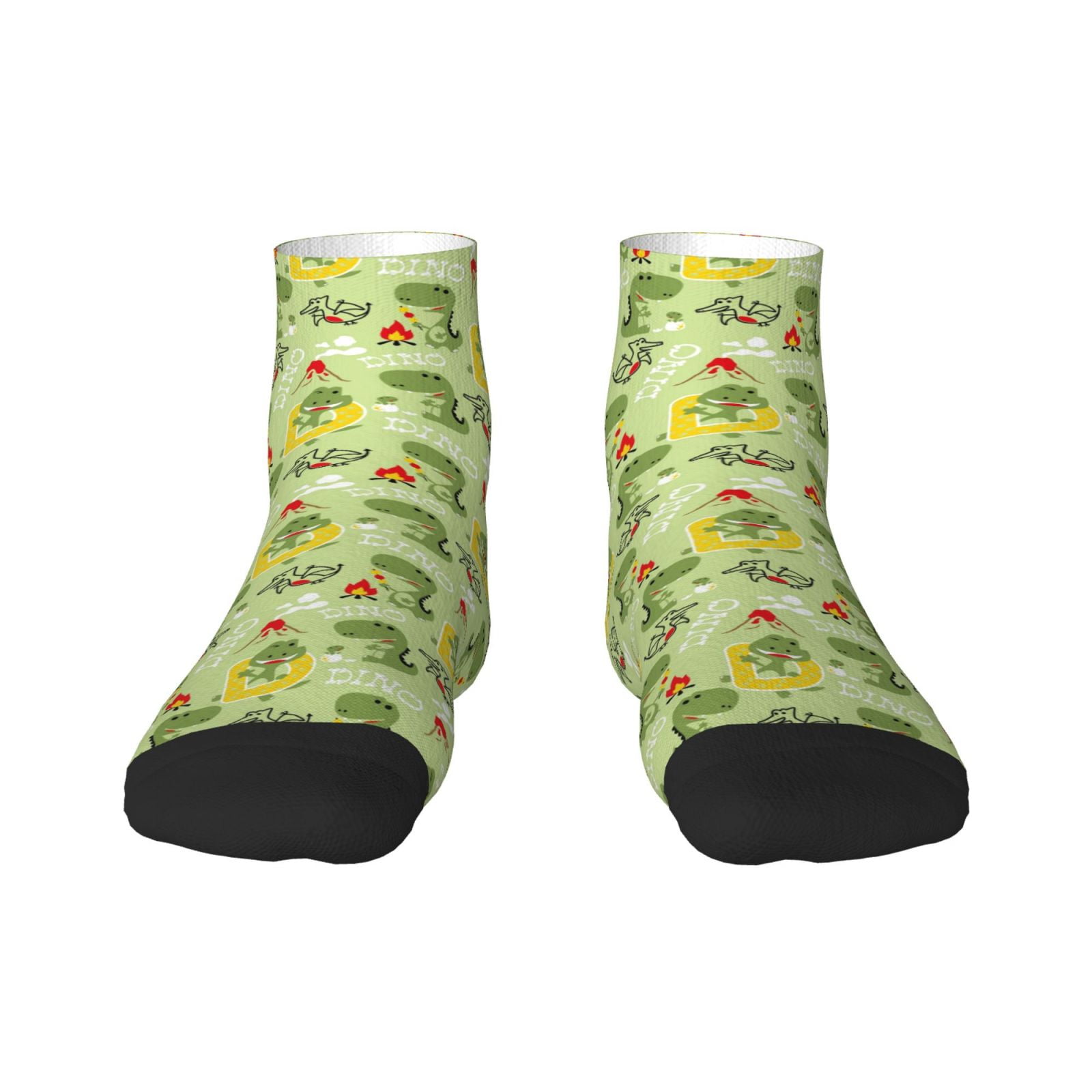 Salouo Cute Dinosaurs Cartoon Pattern Unisex Middle Tube Socks,Middle ...