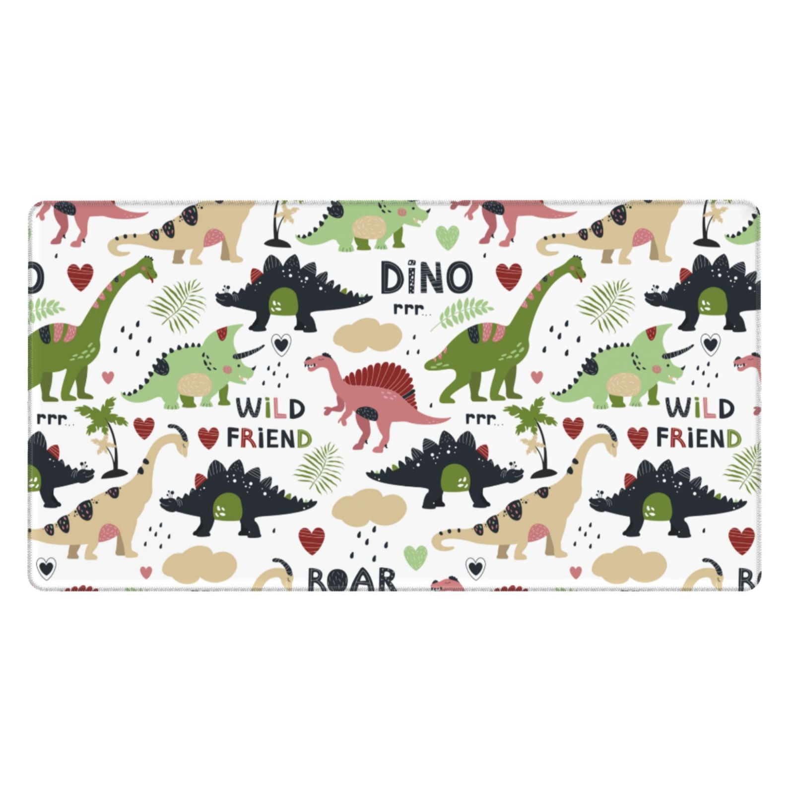 Salouo Cute Dinosaurs Print Large Mouse Pad,Extended Mat Desk Pad, 3mm ...