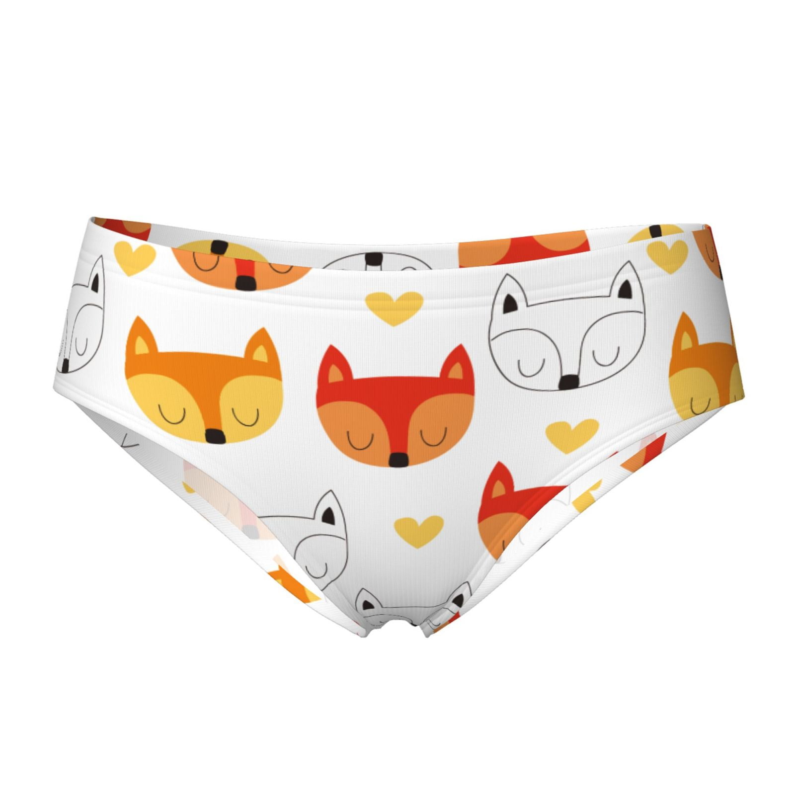 Salouo Cute Fox with Heart for Women's Low-Waisted Hipster Briefs ...