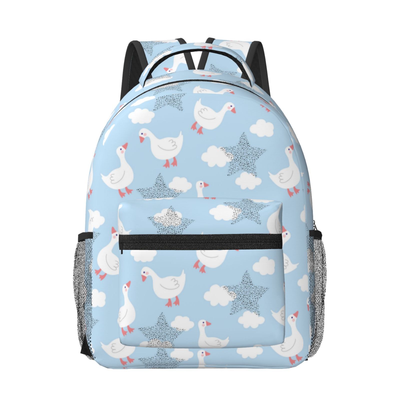 Salouo Cute Goose On A Blue Sky Print Laptop Backpack 16.5'' Daypack ...
