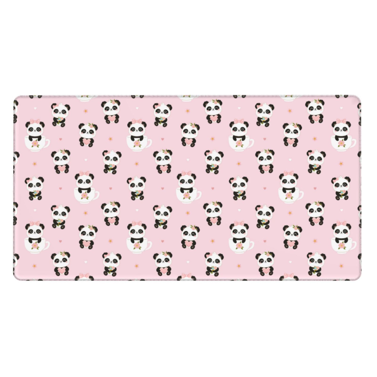 Salouo Cute Kawaii Panda Print Large Mouse Pad,Extended Mat Desk Pad ...