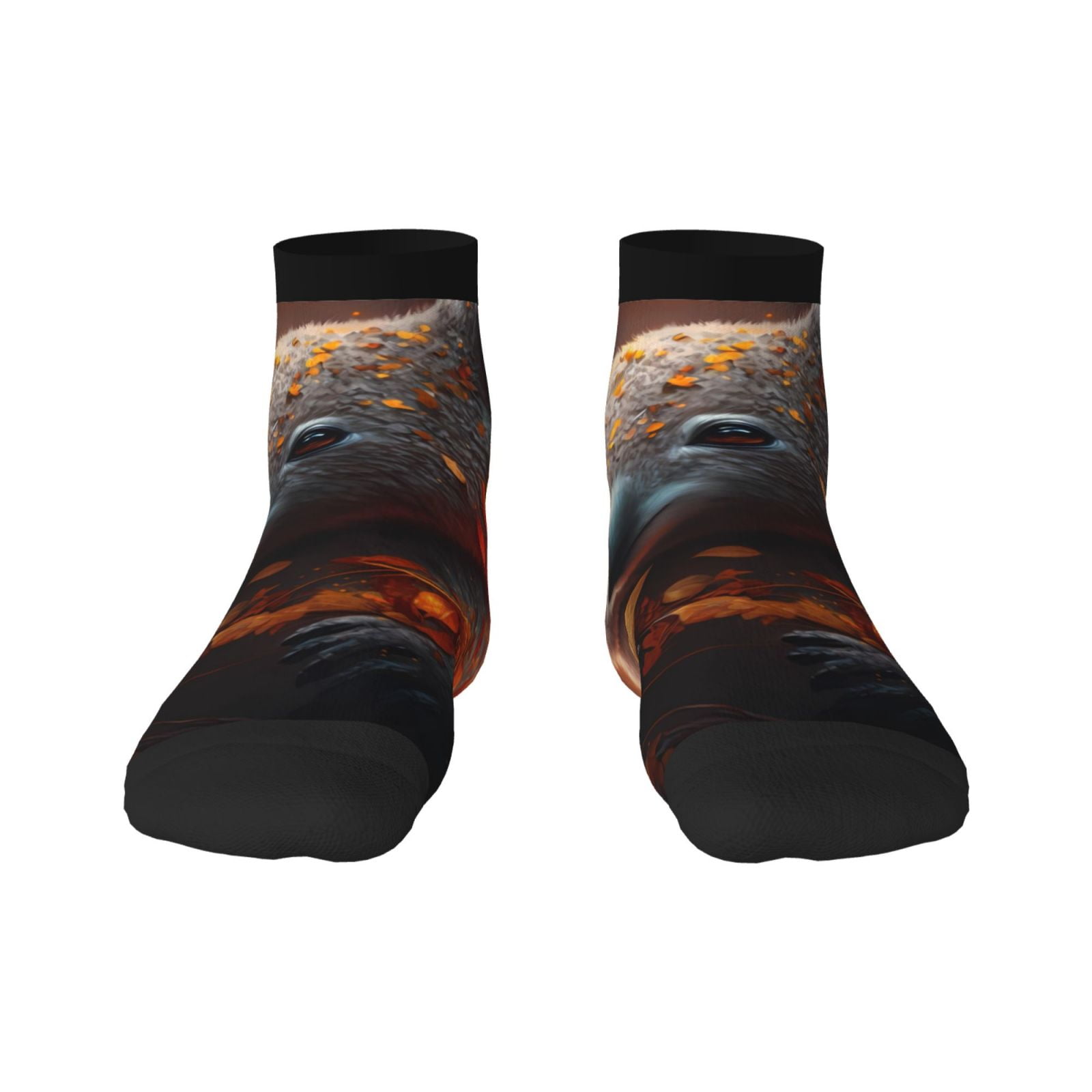 Salouo Cute Maple Leaf Koala Pattern Unisex Middle Tube Socks,Middle ...