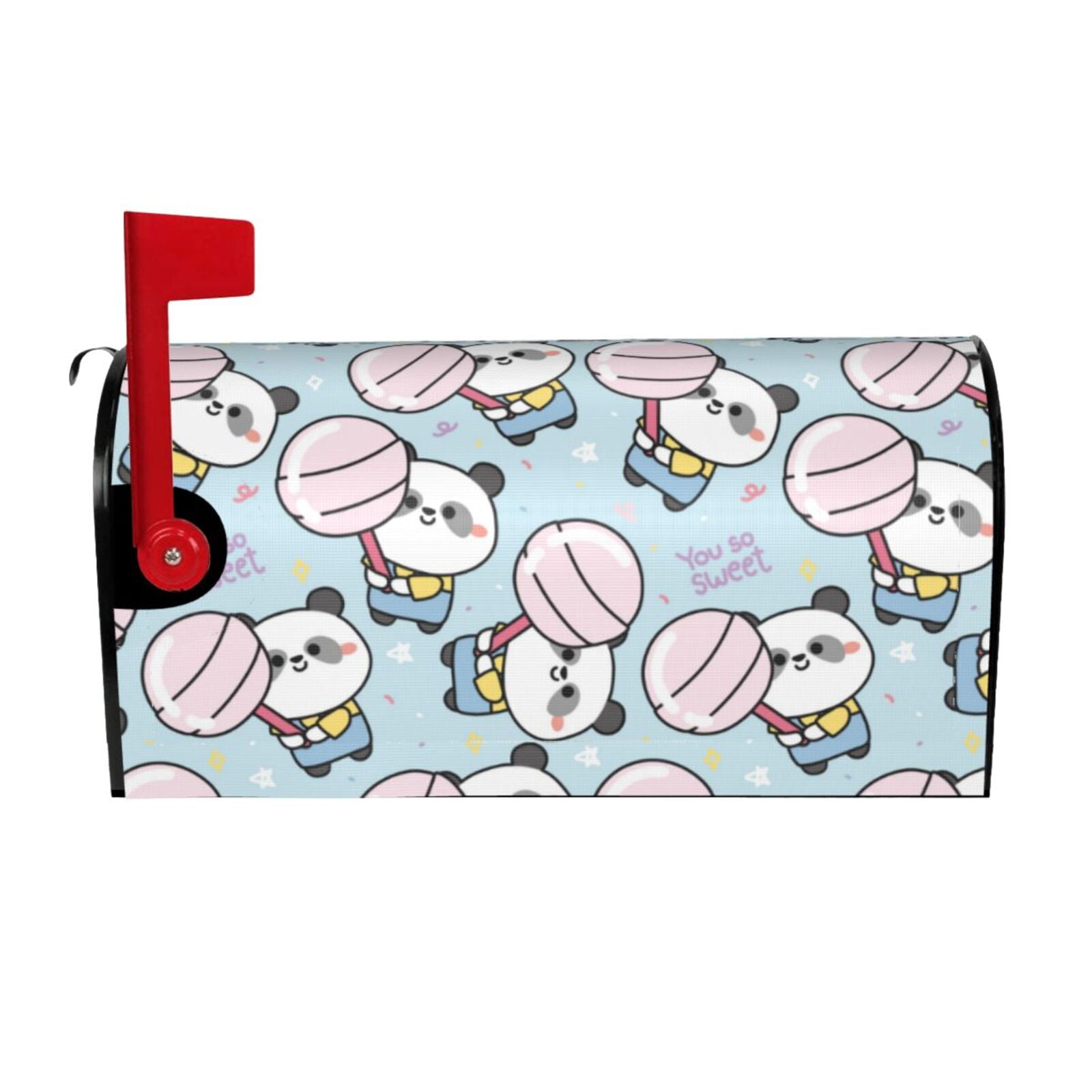Salouo Cute Panda Bear for Magnetic Mailbox Covers Waterproof Post Box ...