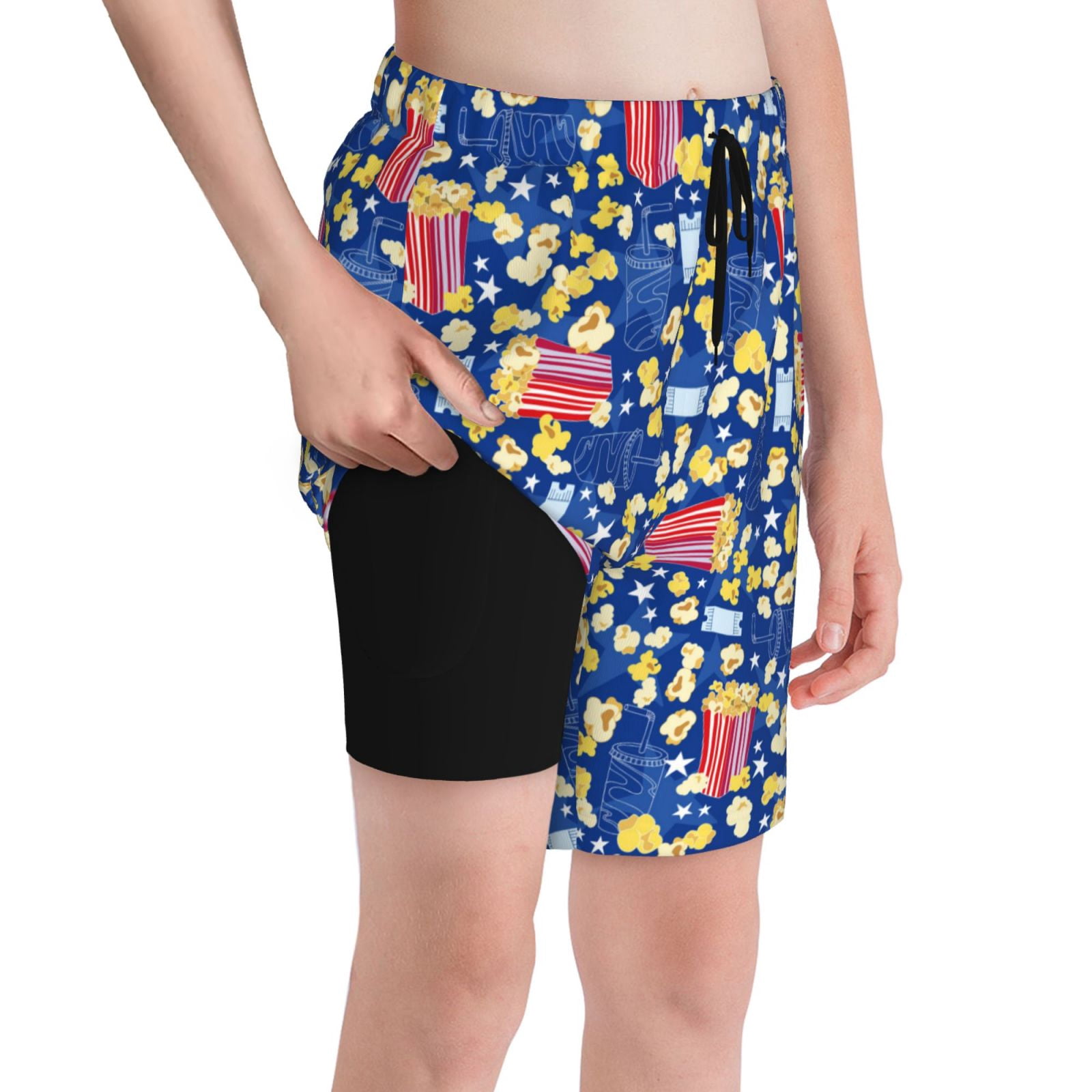 Salouo Cute Popcorn Pattern Boys Swim Trunks,Beach Shorts with ...