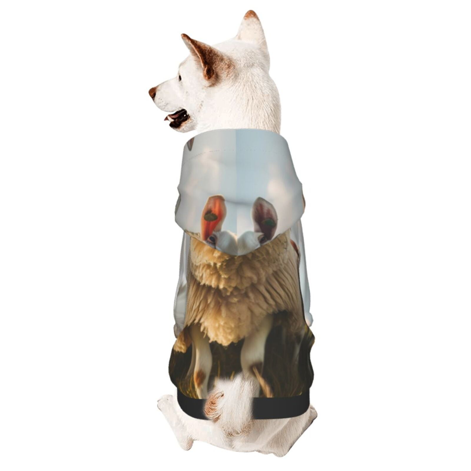 Salouo Cute Prairie Sheep Herd Pattern Small Dog Hoodie Sweatshirts Dog ...