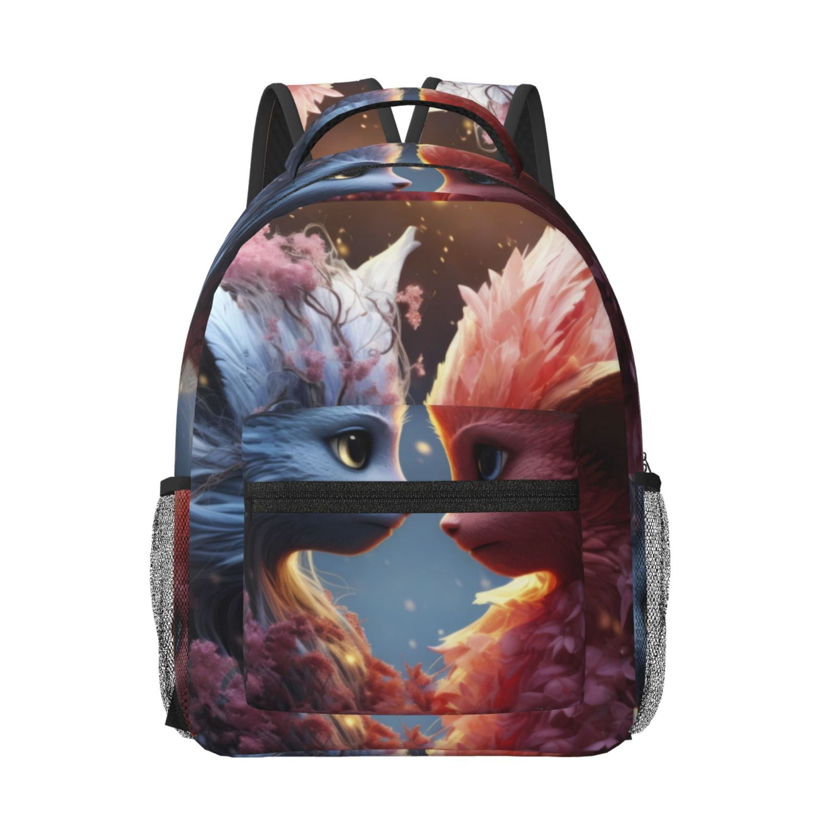 Salouo Cute Red And White Elf Print Laptop Backpack 16.5'' Daypack ...