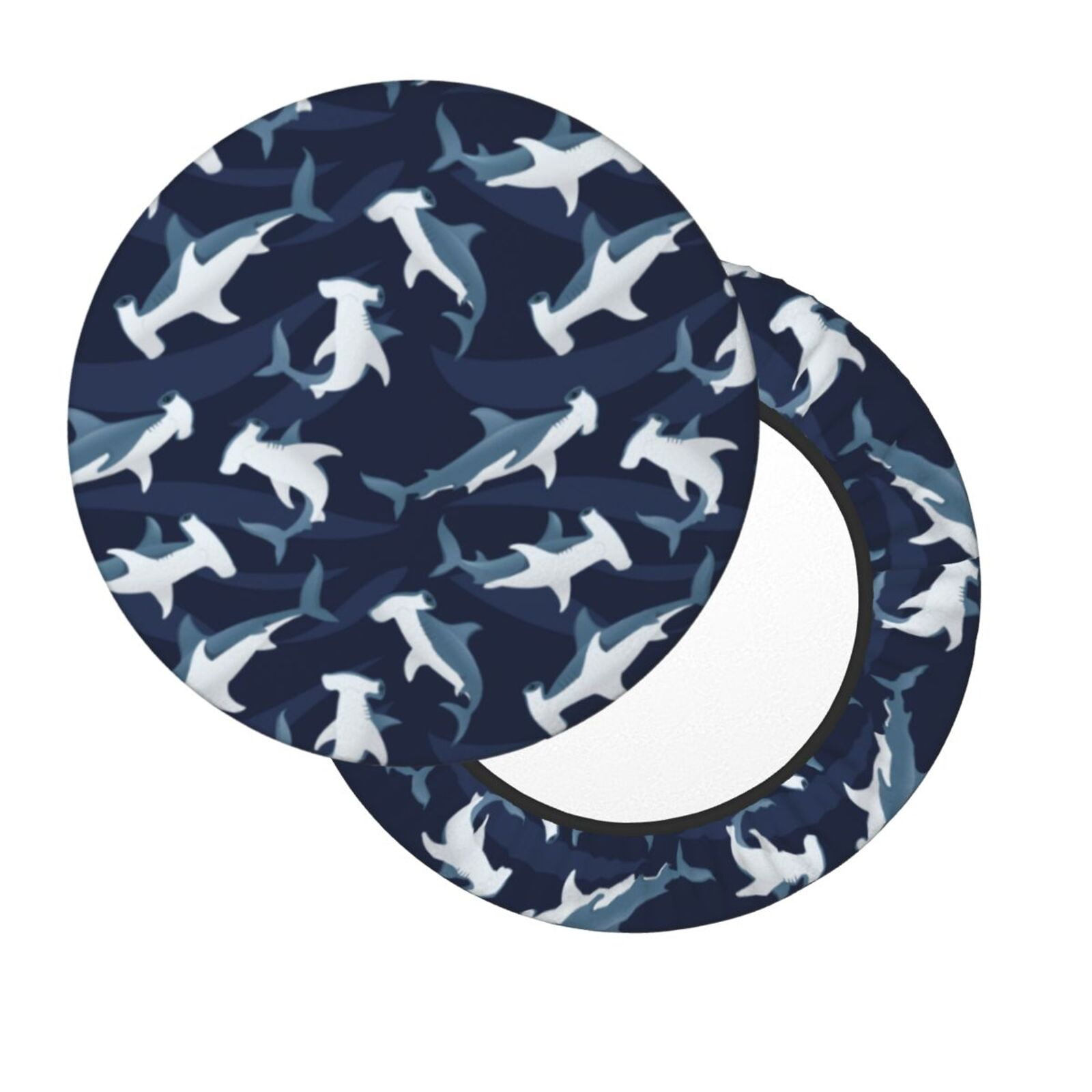 Salouo Cute Shark Pattern Bar Stool Cushion Cover, Round Crease ...