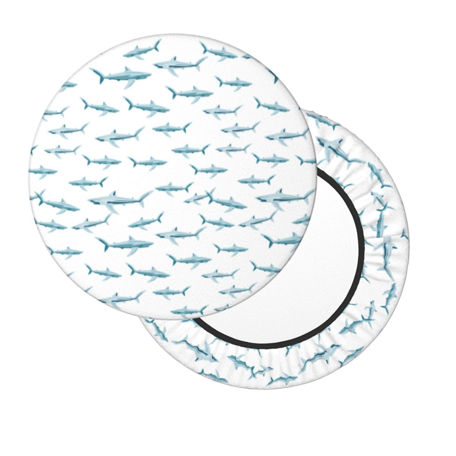 Salouo Cute Shark Pattern Bar Stool Cushion Cover, Round Crease ...