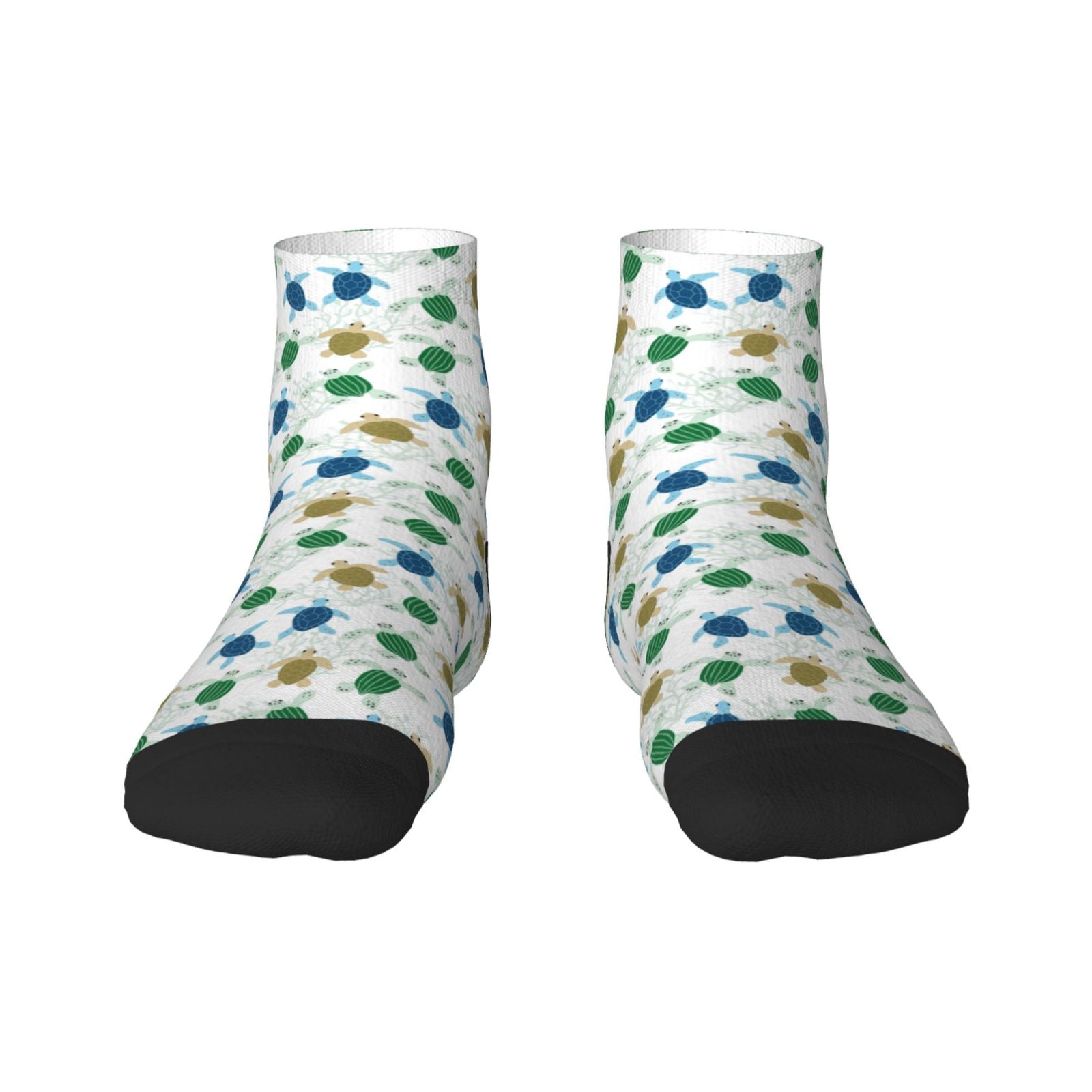 Salouo Cute Turtle Pattern Unisex Middle Tube Socks,Middle-Finger Knee ...