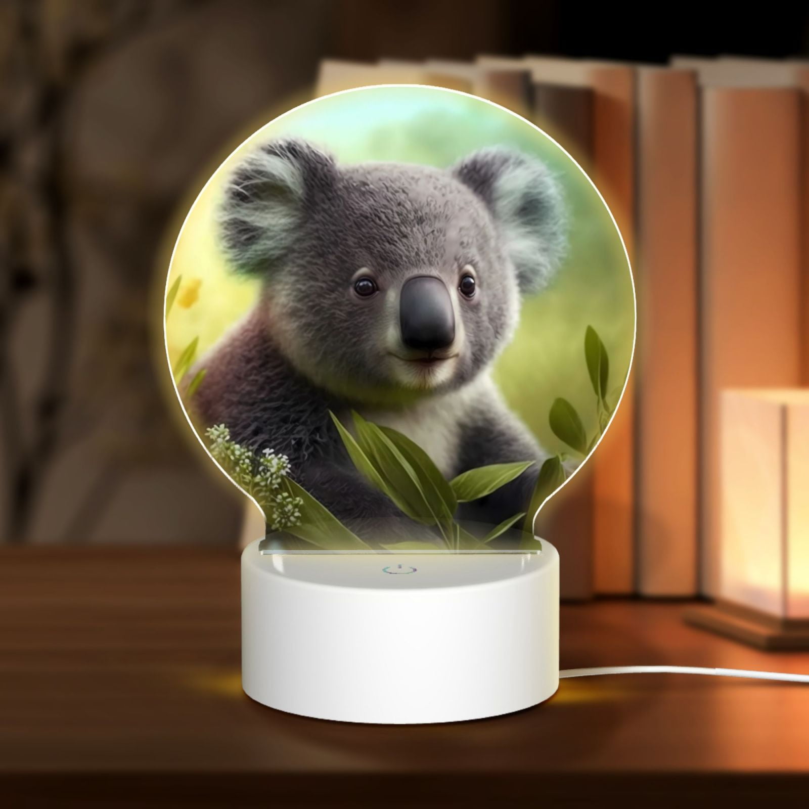 Salouo Daisy Koala for Round Acrylic Night Light - Acrylic Sheets with ...