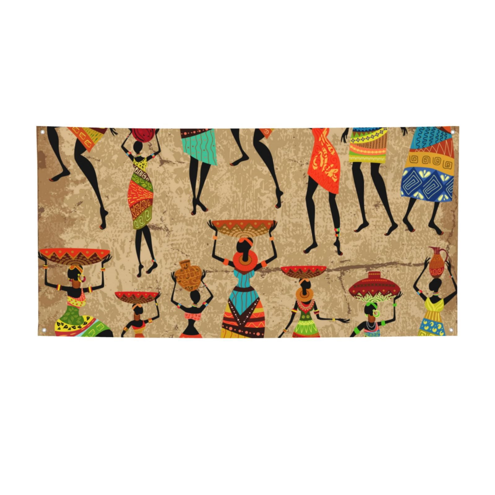 Salouo Dancing African Women Pattern Holiday Banner Outside Party ...