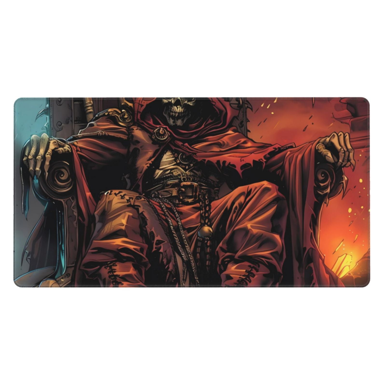 Salouo Dark Skull King Throne Print Large Mouse Pad,Extended Mat Desk ...