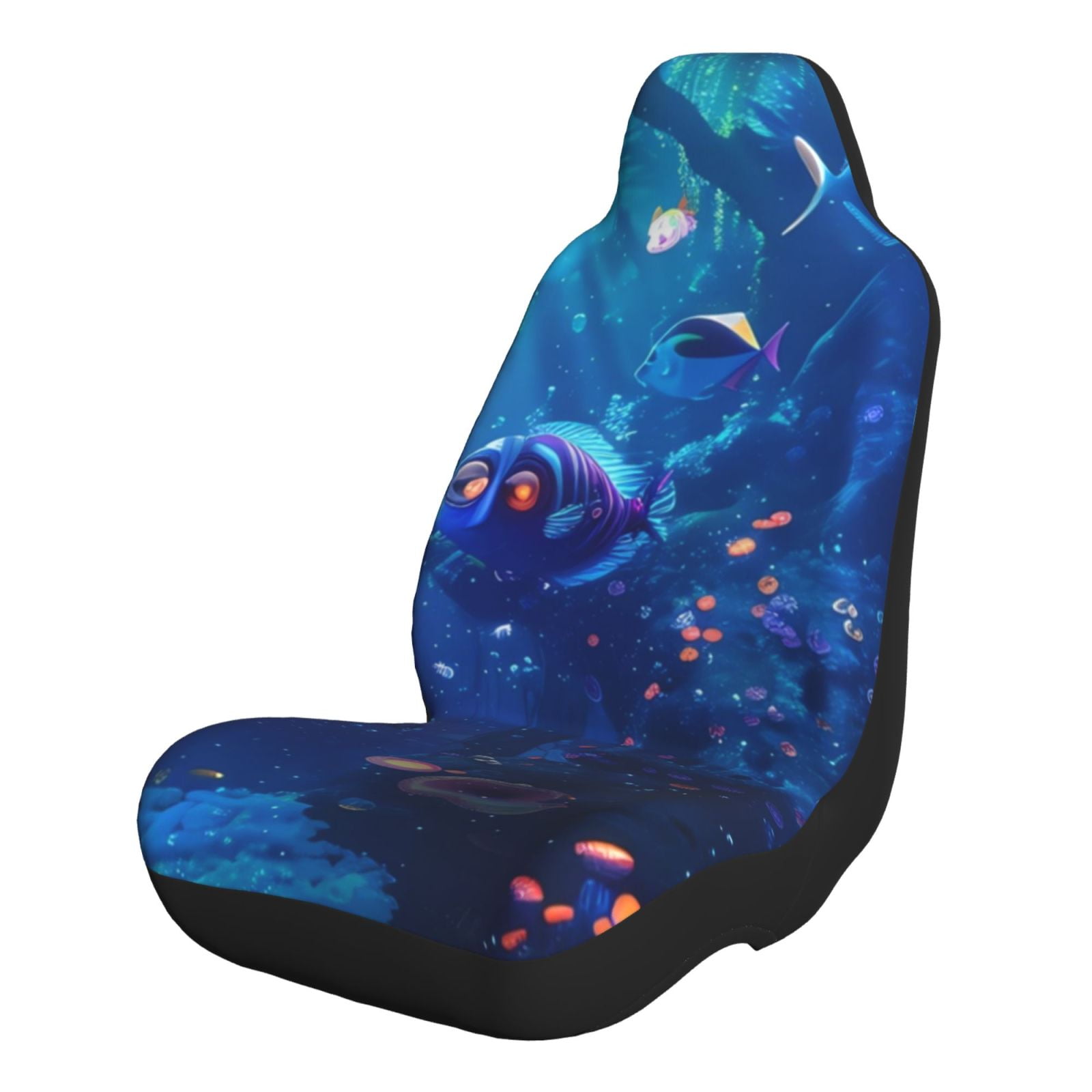 Salouo Deep Sea Glowing Fishes Pattern Car Seat Covers,Universal Car ...