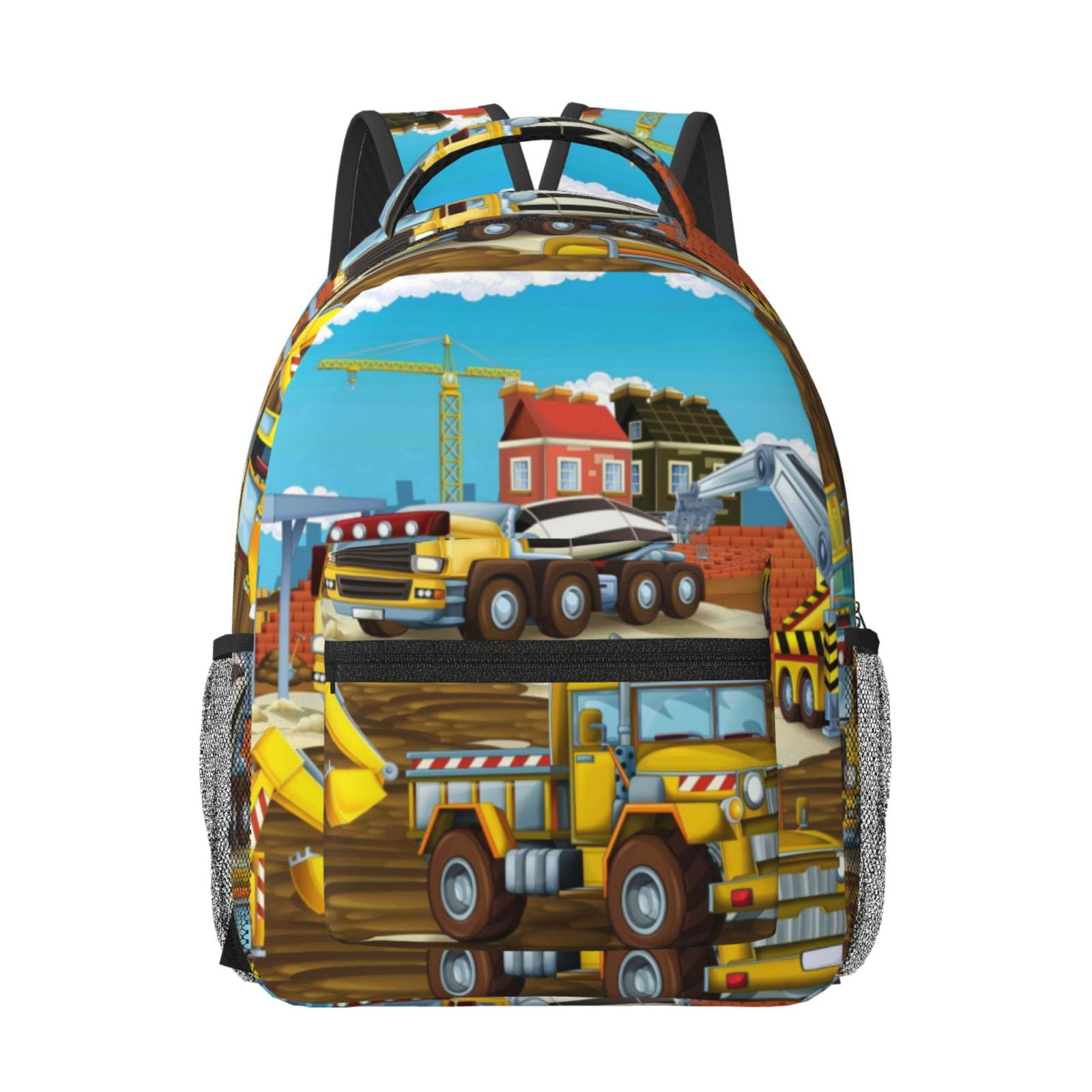 Salouo Different Construction Site Vehicles Print Laptop Backpack 16.5 ...