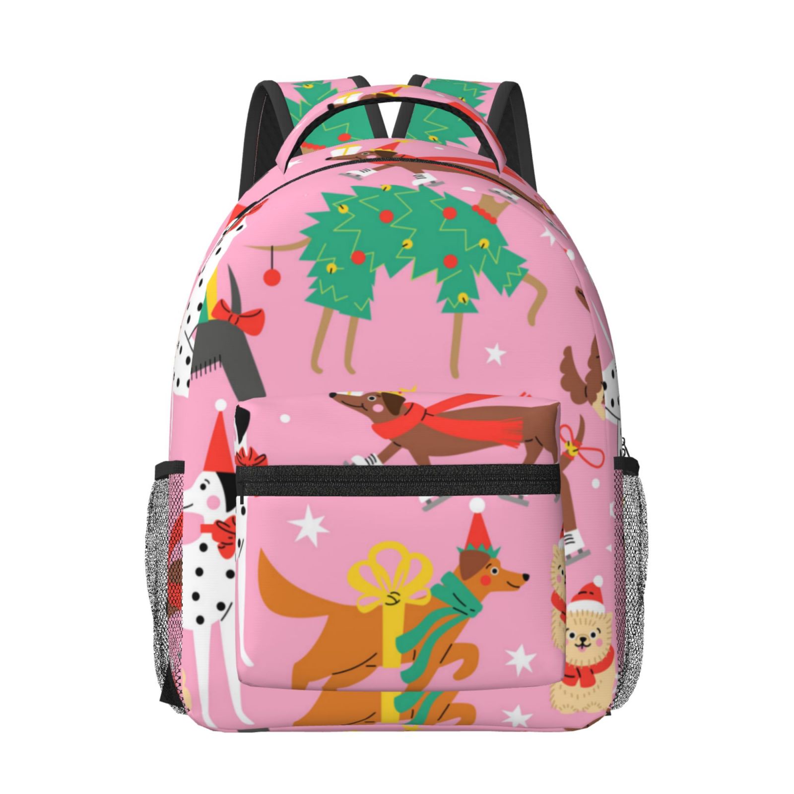 Salouo Different Dogs Christmas Print Laptop Backpack 16.5'' Daypack ...