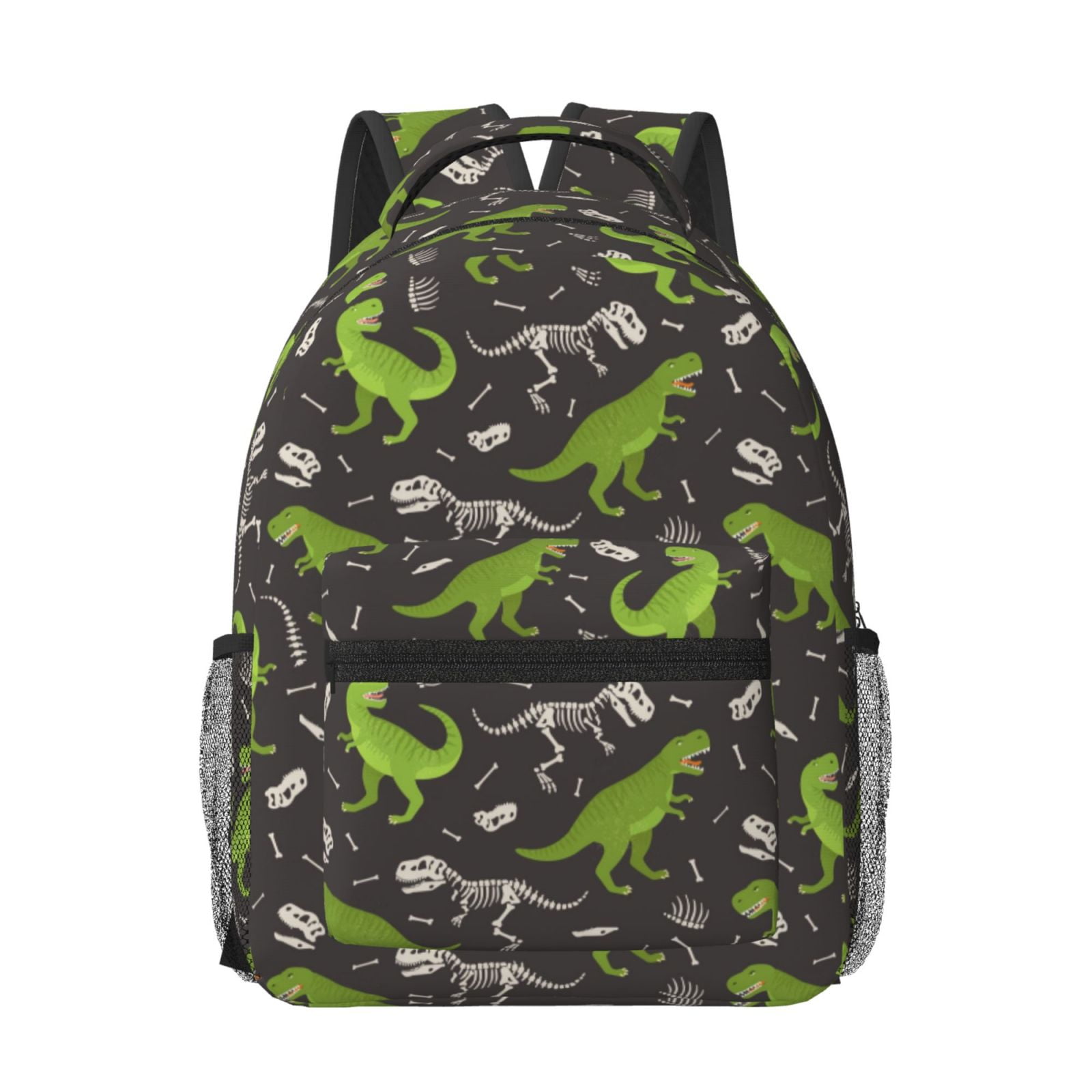 Salouo Dinosaur Skeleton Print Laptop Backpack 16.5'' Daypack Carry On ...