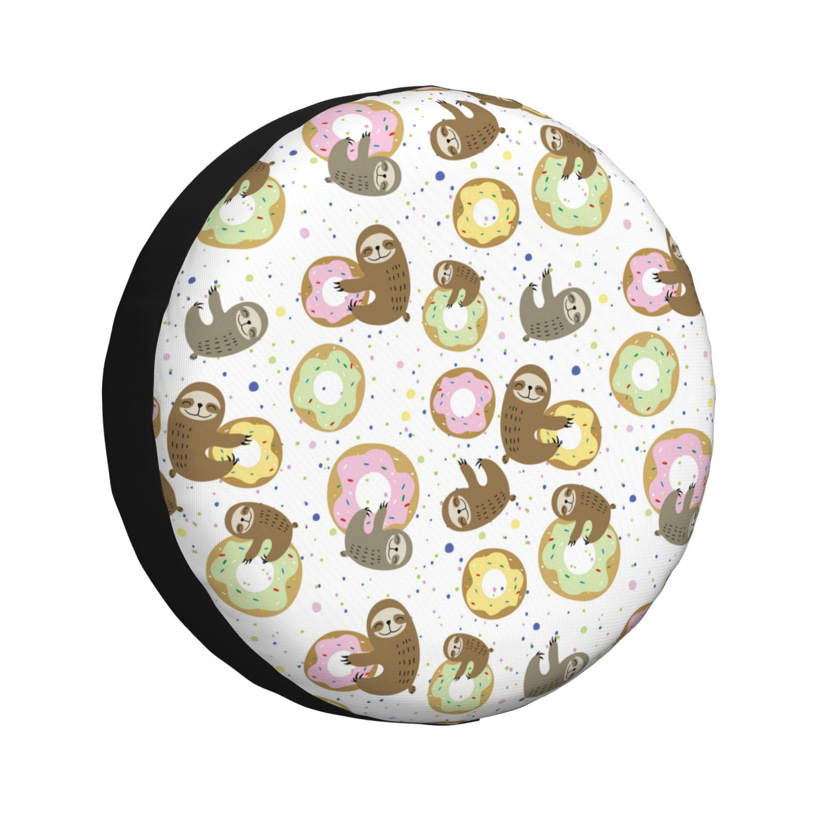 Salouo Donut Sloth Print Spare Tire Cover 14-17 inch Spare Tire ...