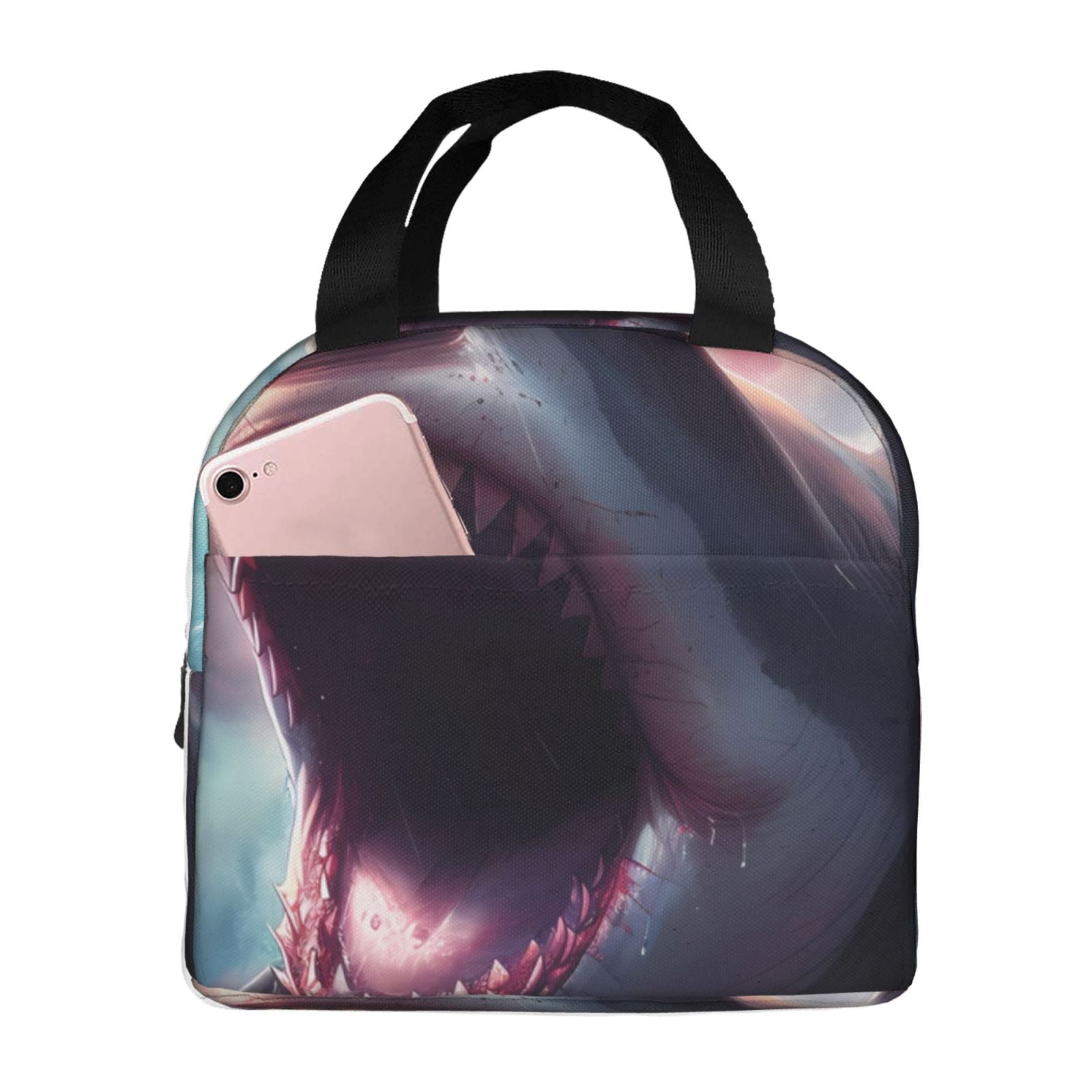Salouo Dramatic Shark Attack for Unisex Lunch Bag Leakproof Lunch Tote ...
