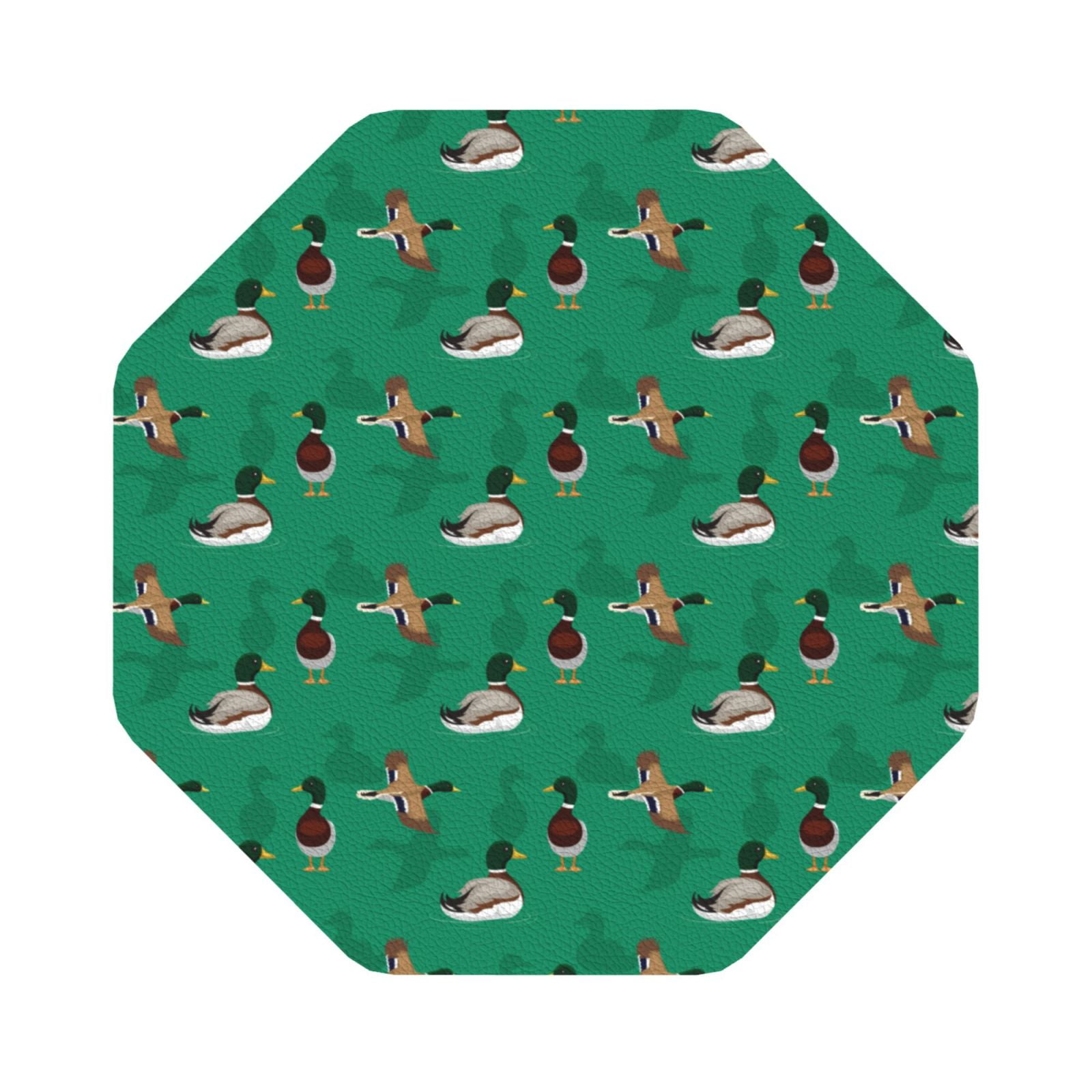 Salouo Duck Mallard Flying Pose Print Round Coaster,Drink Coasters ...