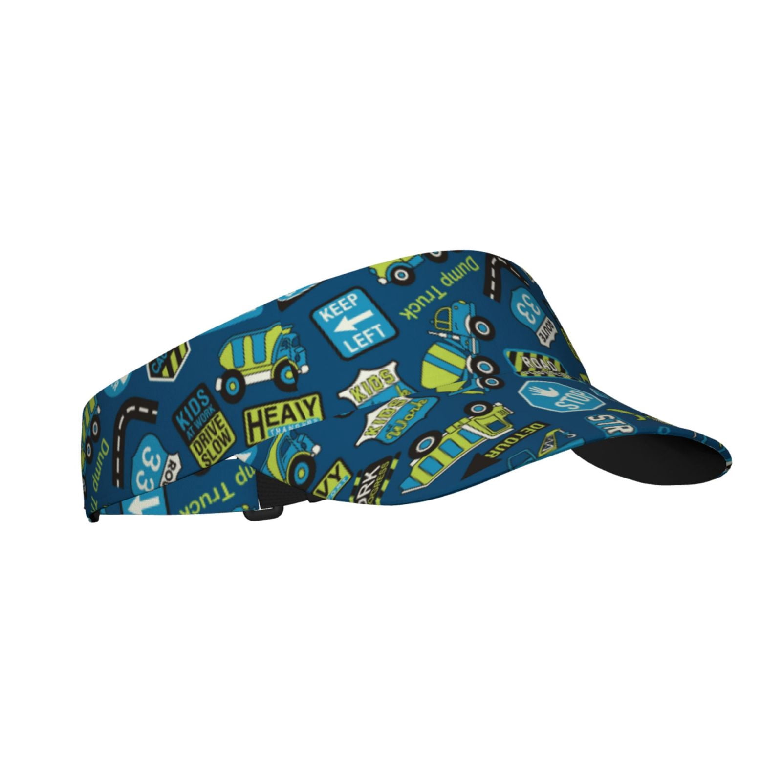 Salouo Dump Truck Pattern Sport Sun Visor Hats,1-Piece of Adult ...