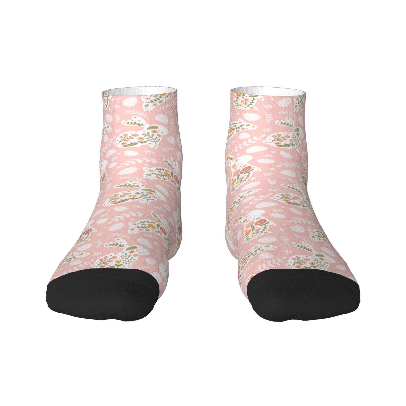 Salouo Easter Bunny Pattern Unisex Middle Tube Socks,Middle-Finger Knee ...