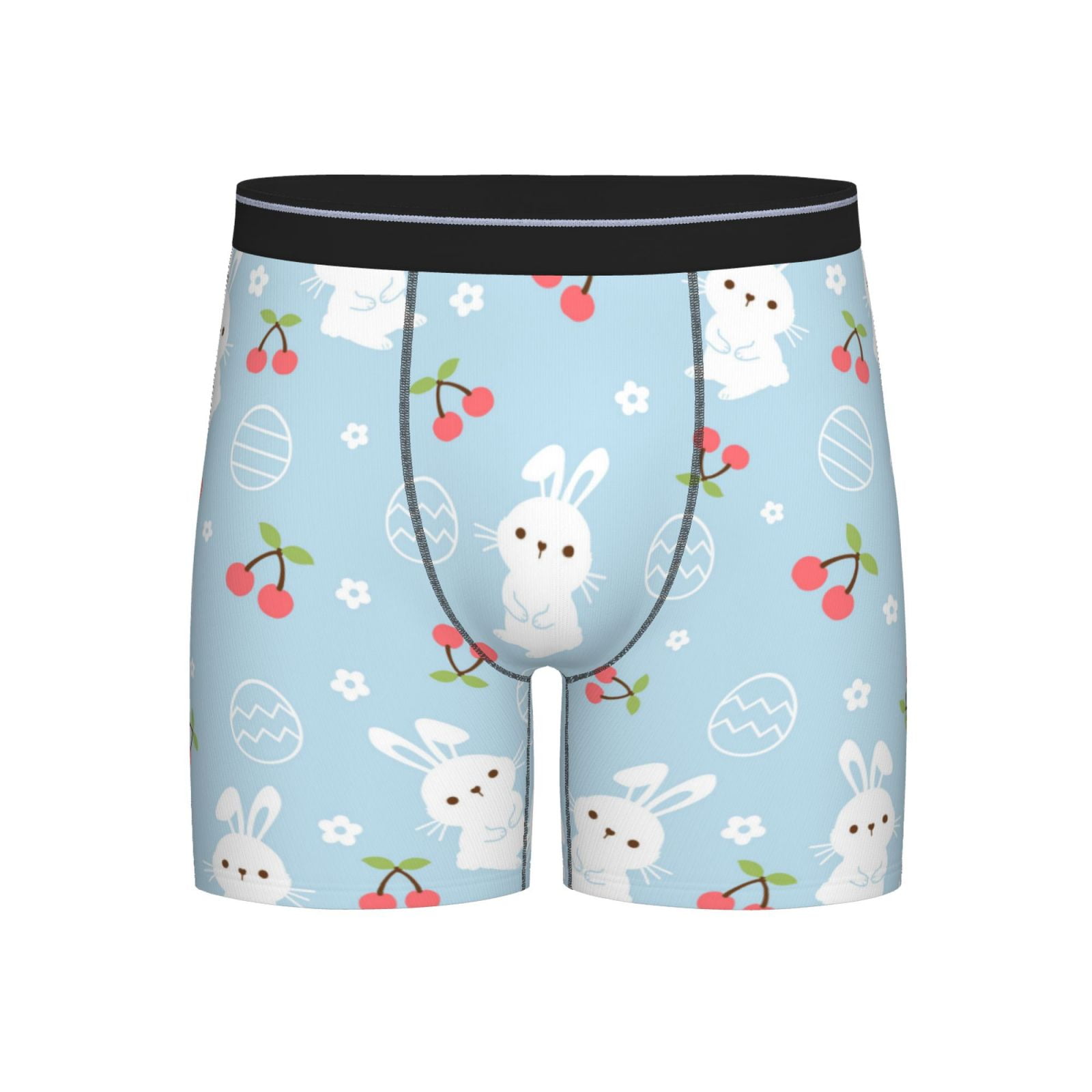 Salouo Easter Rabbit Pattern Men's Boxer Briefs, Soft & Breathable ...