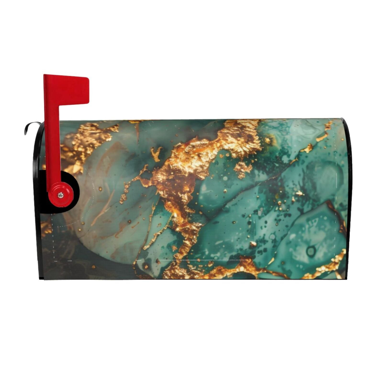 Salouo Emerald Color Gold Marble for Magnetic Mailbox Covers Waterproof ...