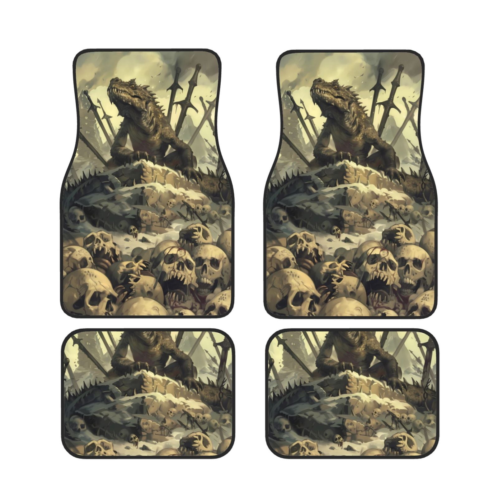 Salouo Epic Dragon Skull Scene for Car Floor Mat Set of 4–Car Carpet ...