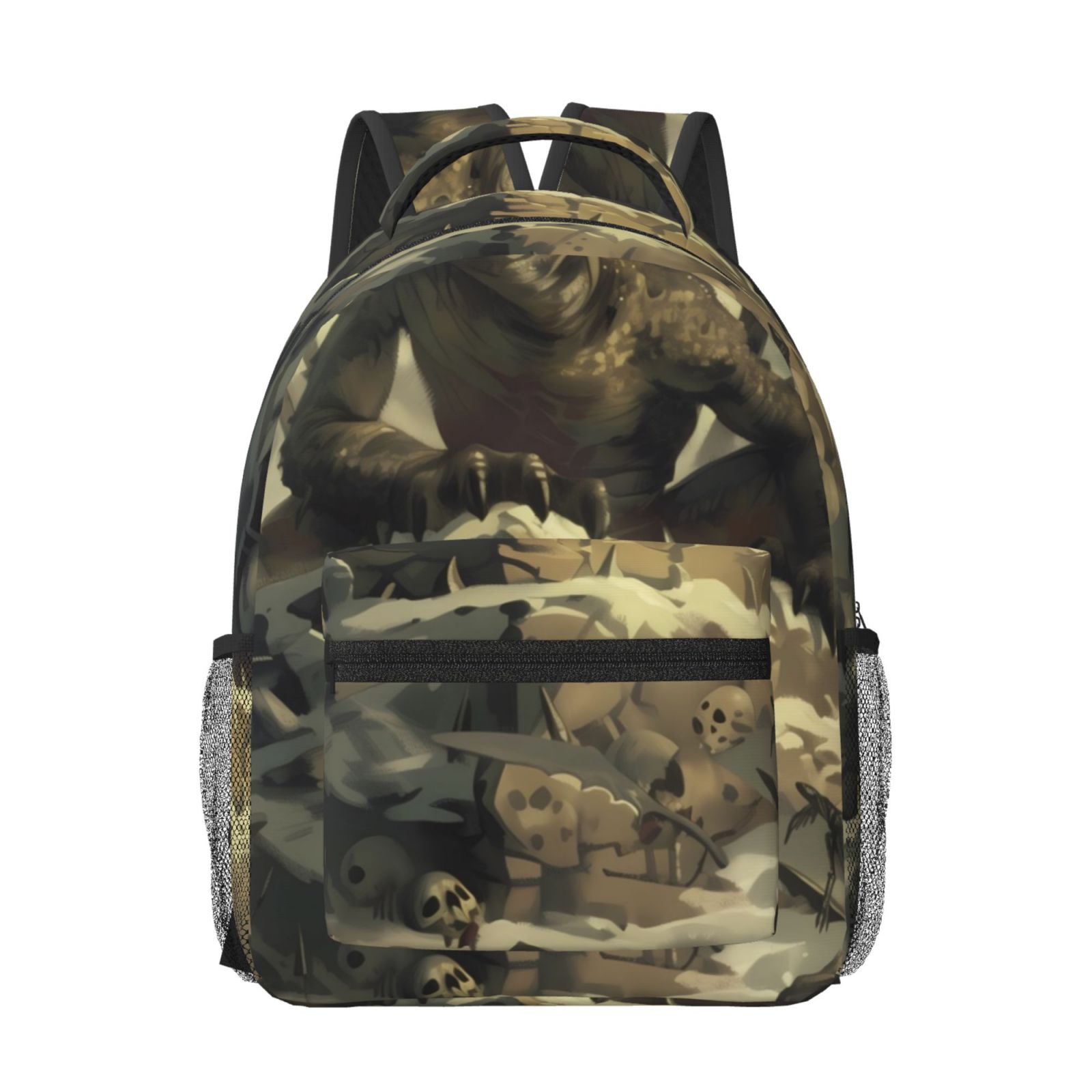 Salouo Epic Dragon Skull Scene Print Laptop Backpack 16.5'' Daypack ...