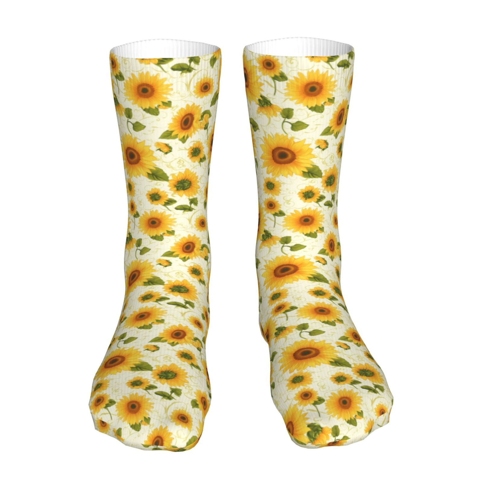 Salouo European-style Pattern Sunflower Pattern Fun Novelty Crew Socks ...