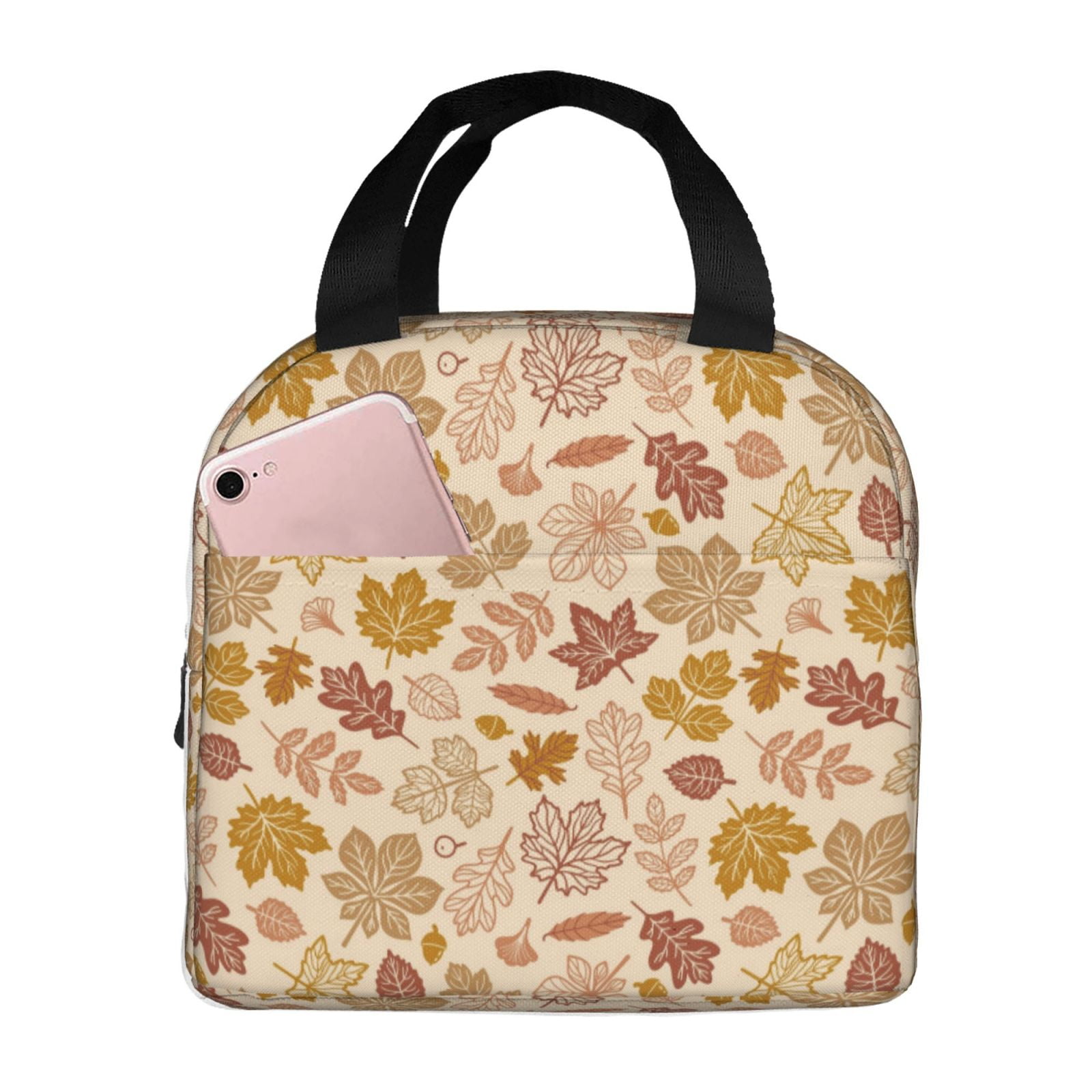 Salouo Fall Leaves for Unisex Lunch Bag Leakproof Lunch Tote Large ...