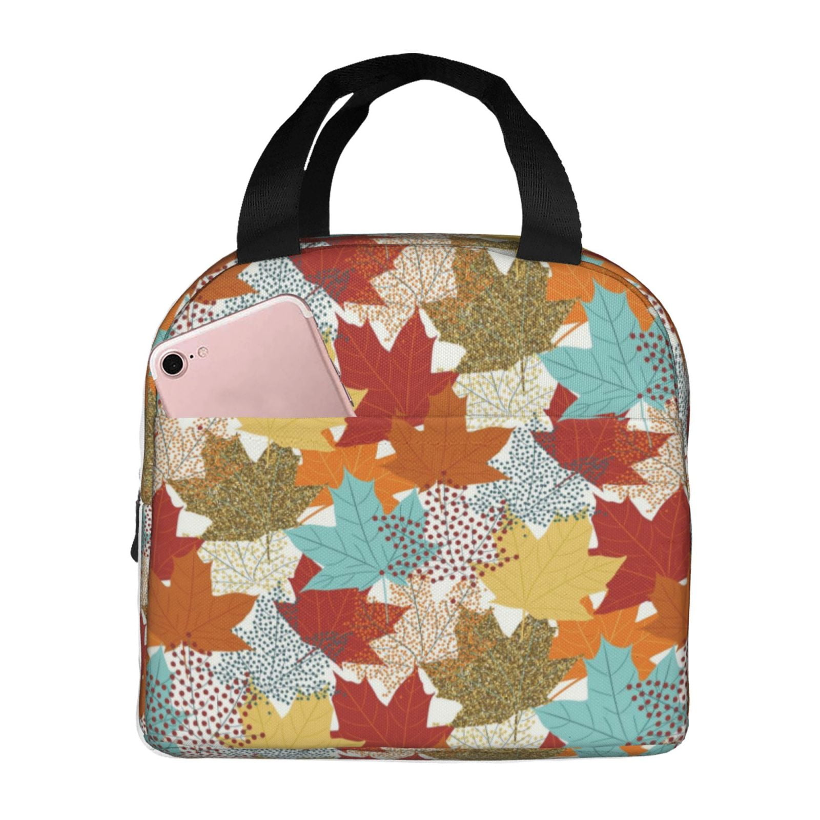 Salouo Fall Maple Leaves for Unisex Lunch Bag Leakproof Lunch Tote ...