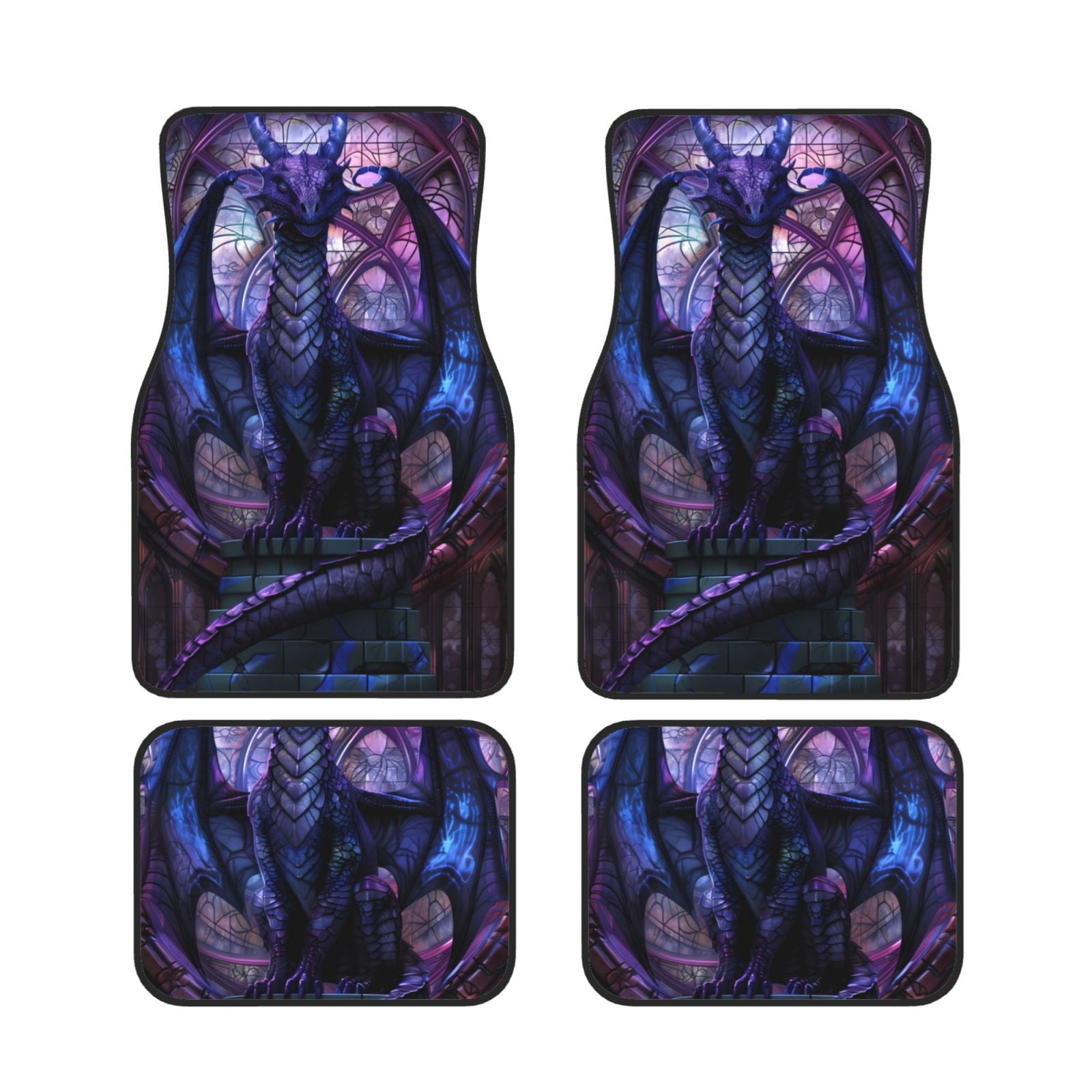 Salouo Fantasy Dragon In Cathedral for Car Floor Mat Set of 4–Car ...