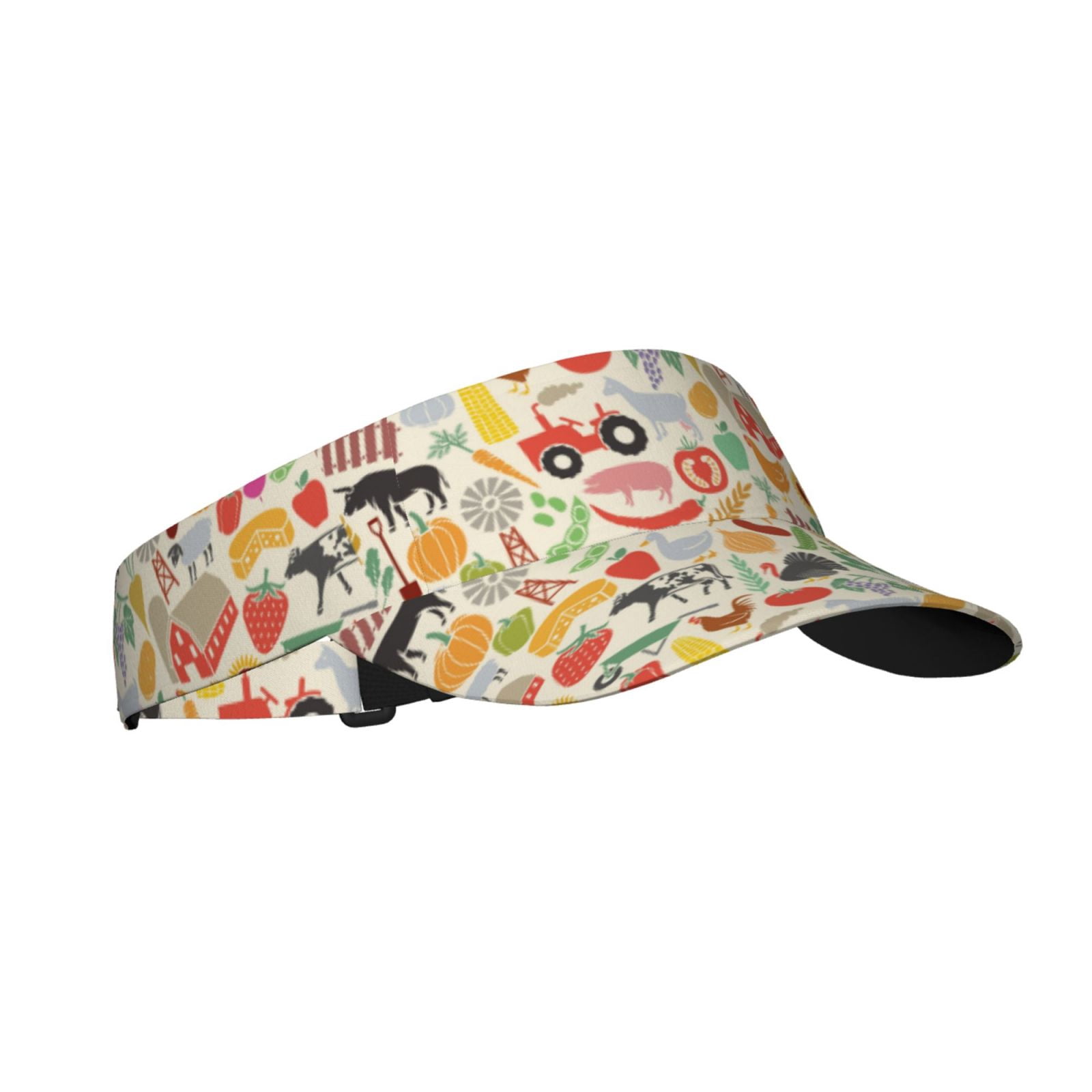 Salouo Farm Pattern Sport Sun Visor Hats,1-Piece of Adult Sunscreen ...