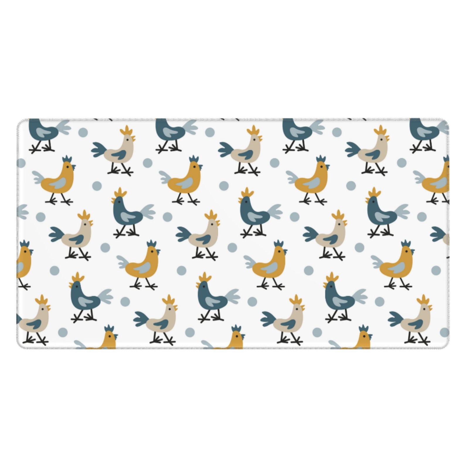Salouo Farm Roosters Print Large Mouse Pad,Extended Mat Desk Pad, 3mm ...