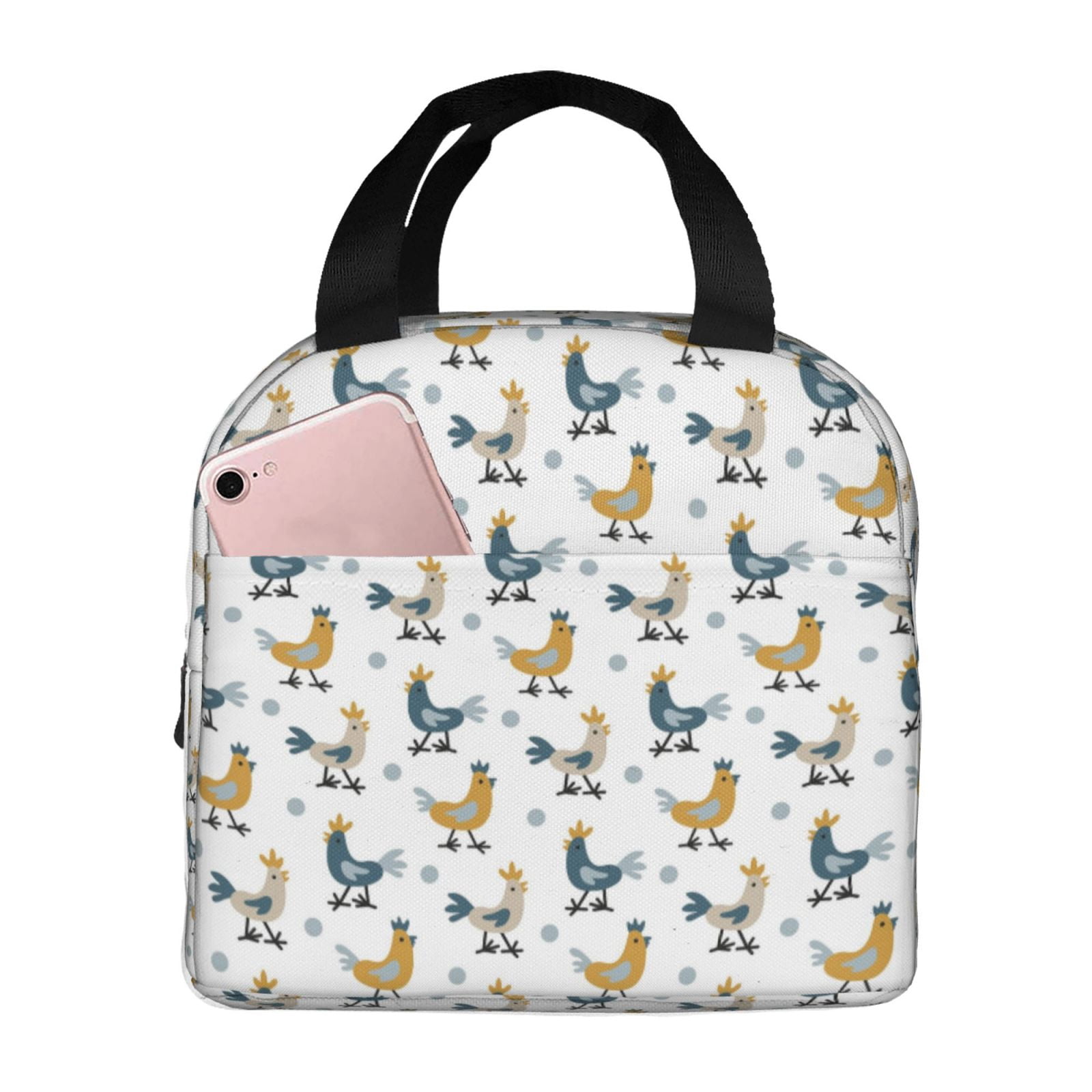Salouo Farm Roosters for Unisex Lunch Bag Leakproof Lunch Tote Large ...