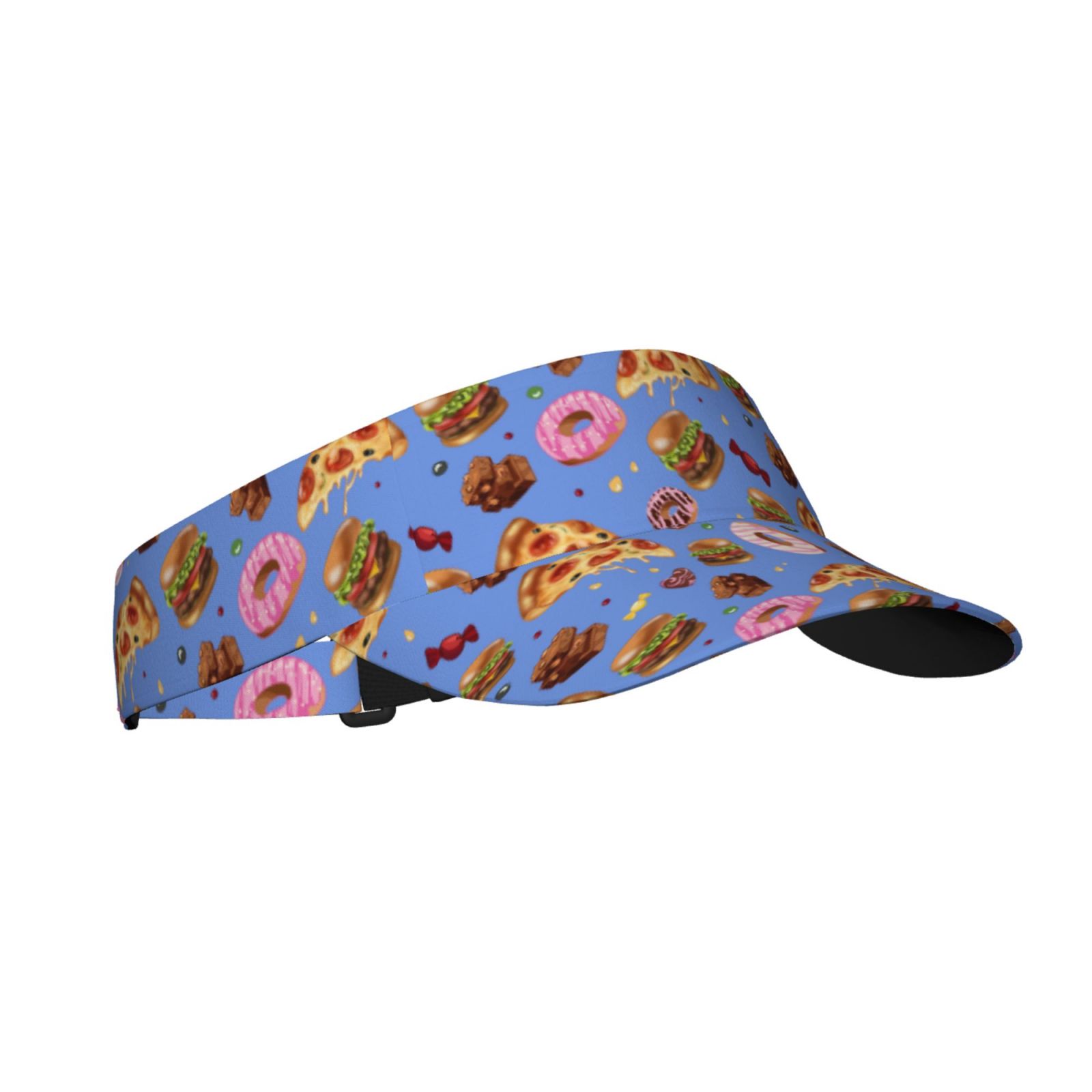 Salouo Fastfoods Pattern Sport Sun Visor Hats,1-Piece of Adult ...