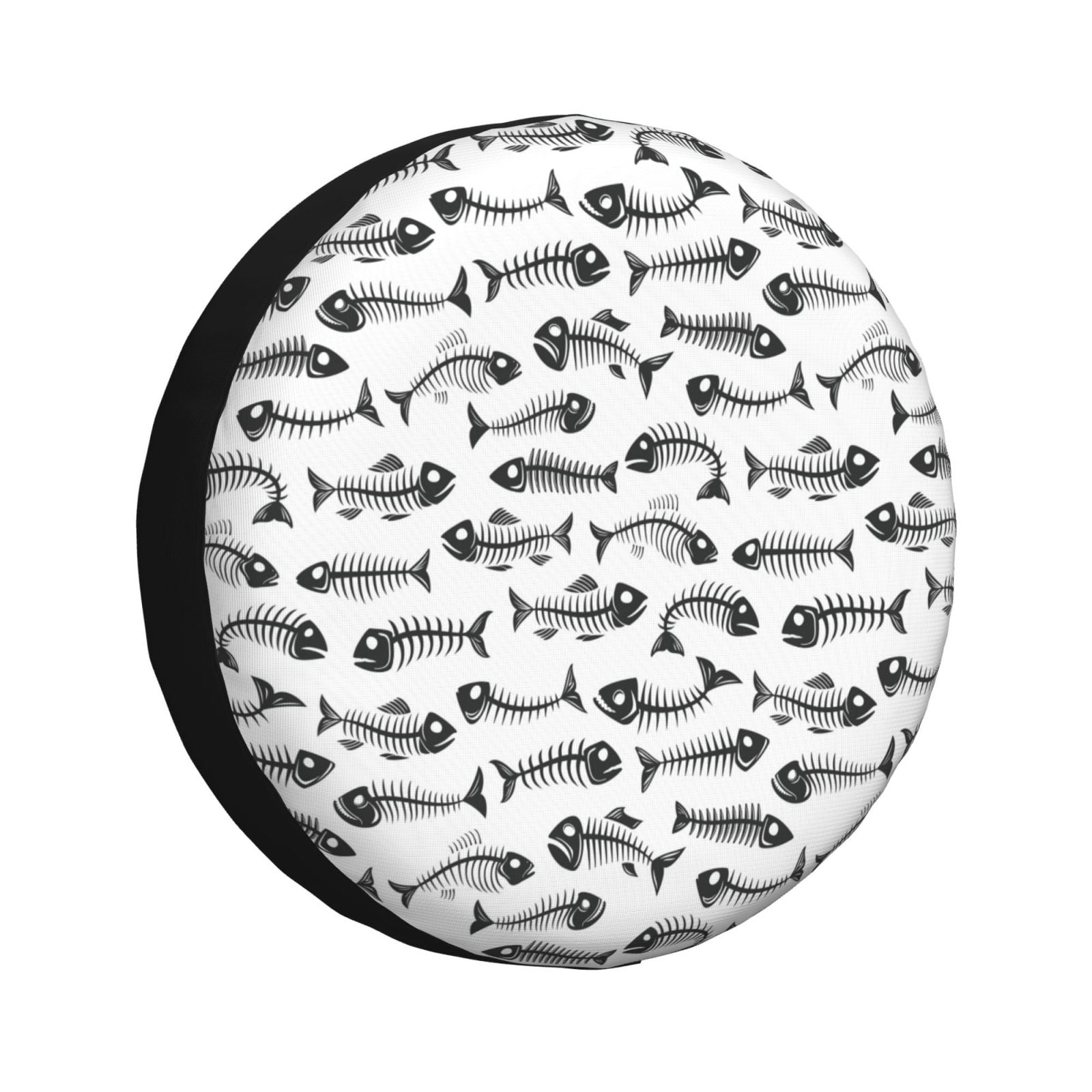 Salouo Fish Bones Print Spare Tire Cover 14-17 inch Spare Tire ...
