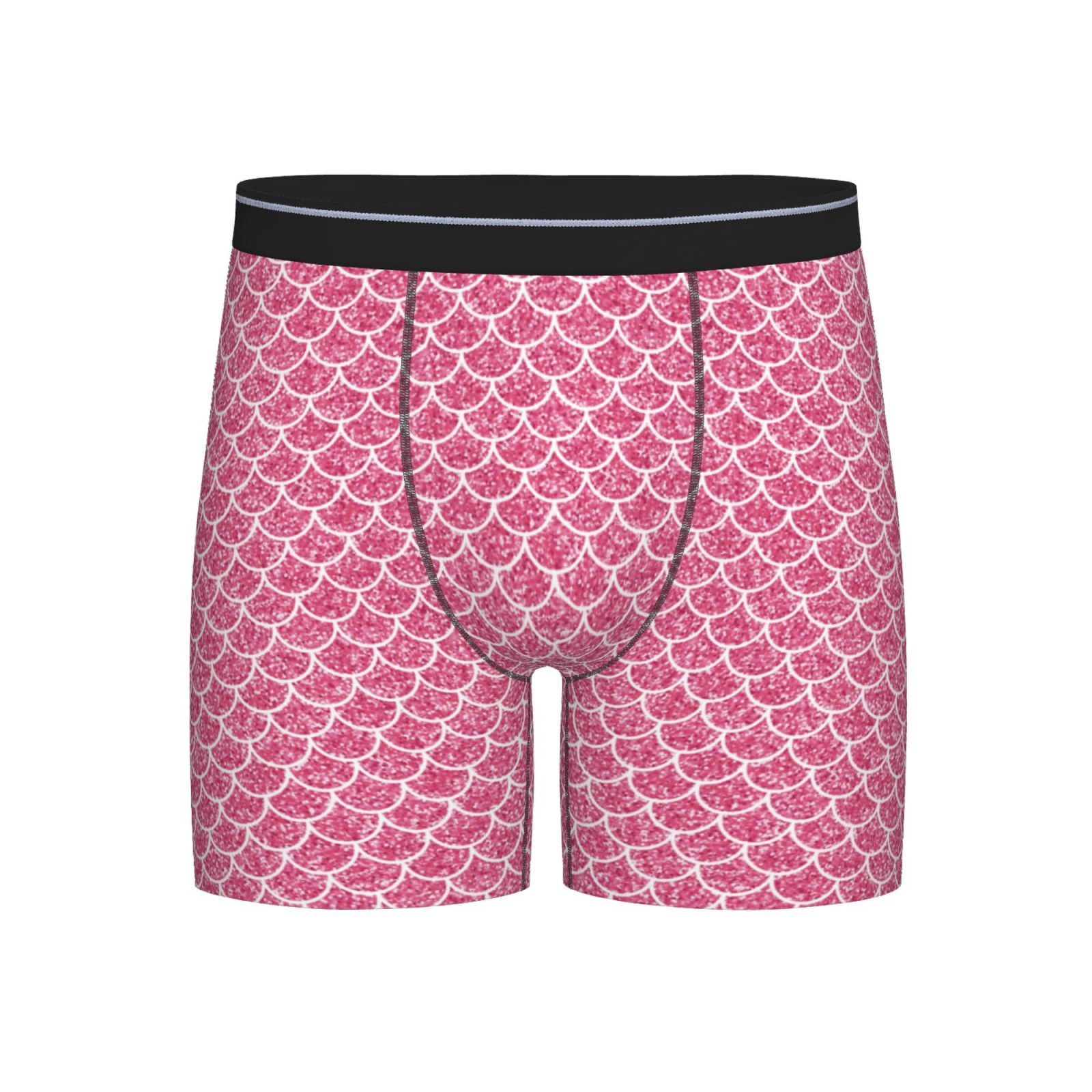 Salouo Fish Scales Pattern Men's Boxer Briefs, Soft & Breathable ...