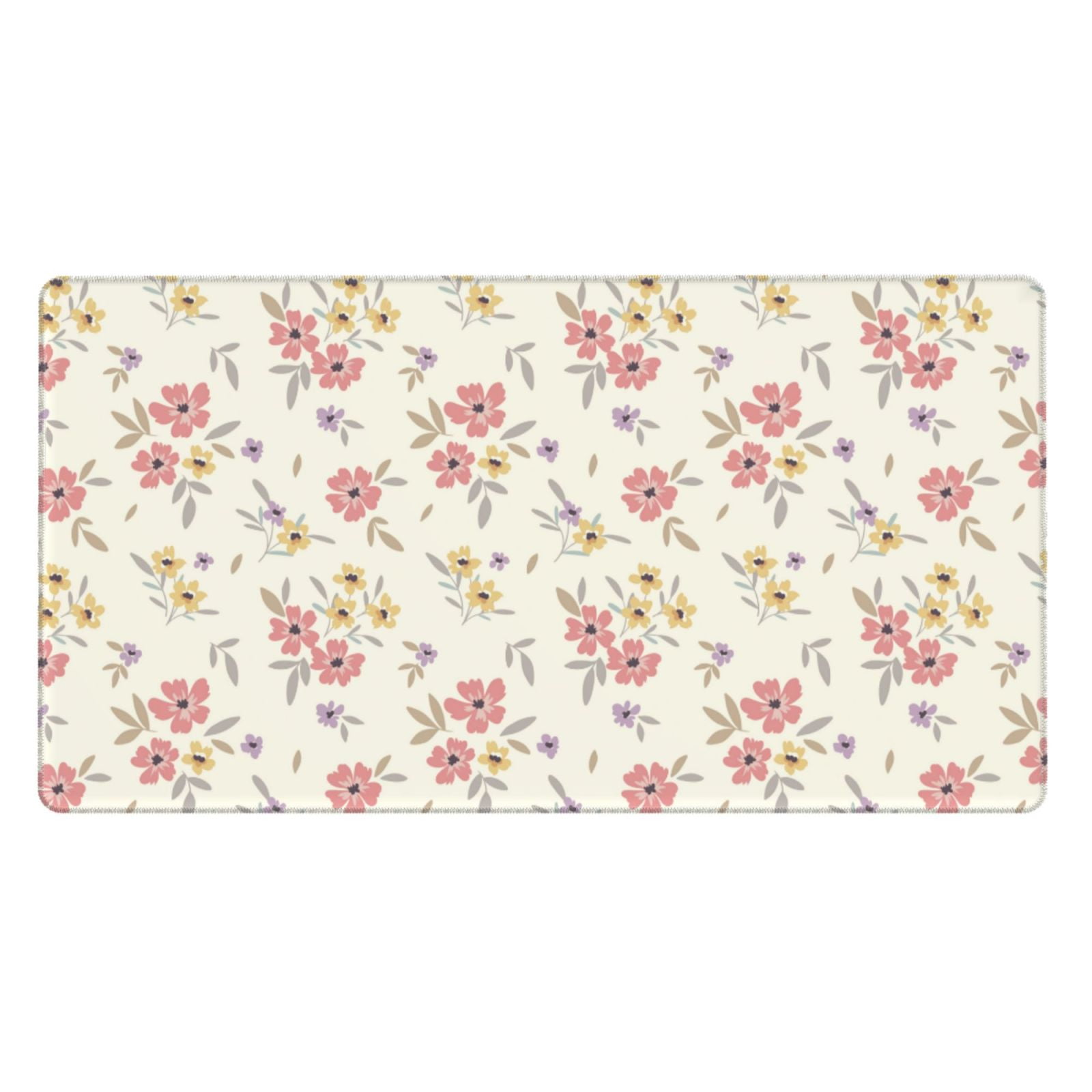 Salouo Floral Print Large Mouse Pad,Extended Mat Desk Pad, 3mm Thick ...