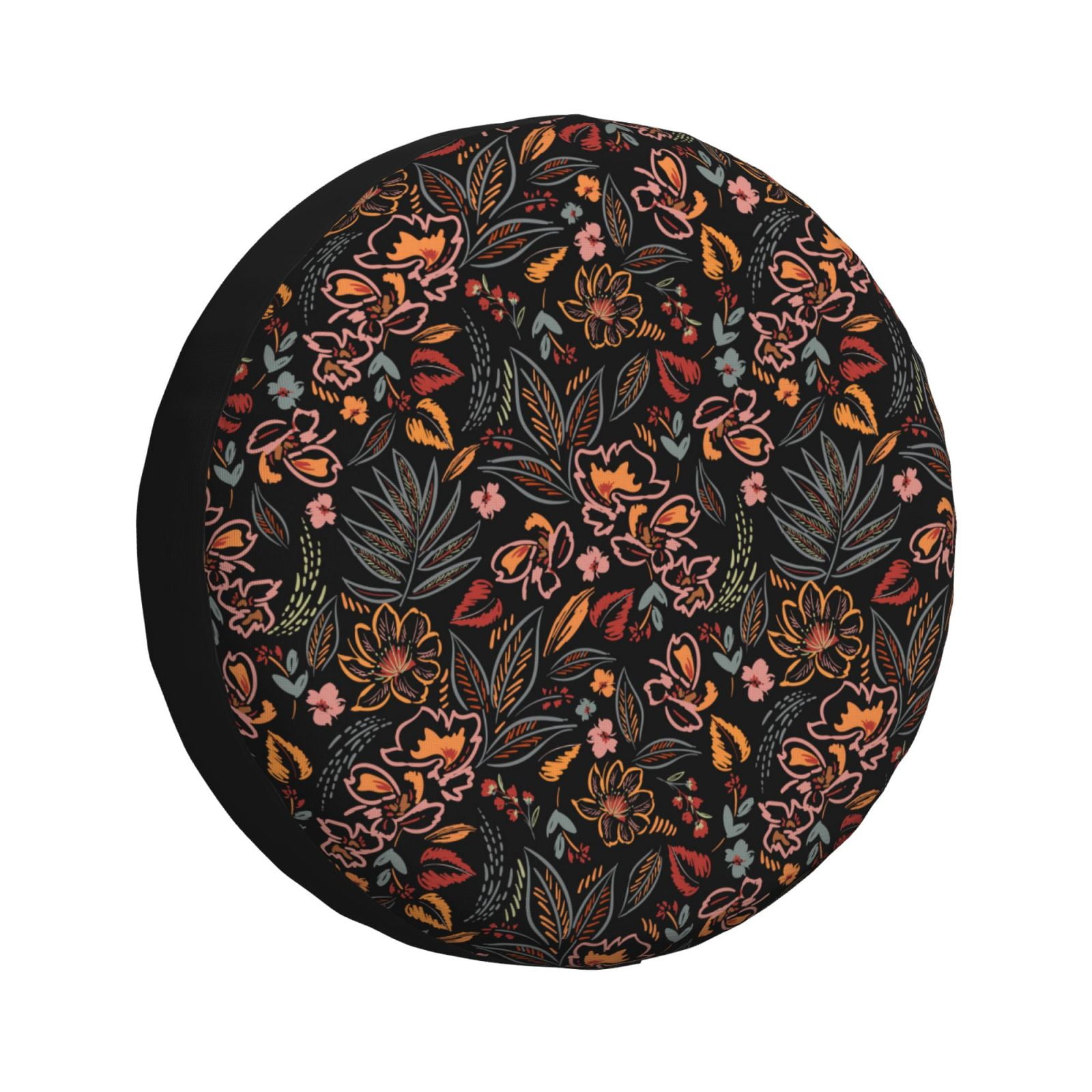 Salouo Floral Print Spare Tire Cover 14-17 inch Spare Tire Protector ...
