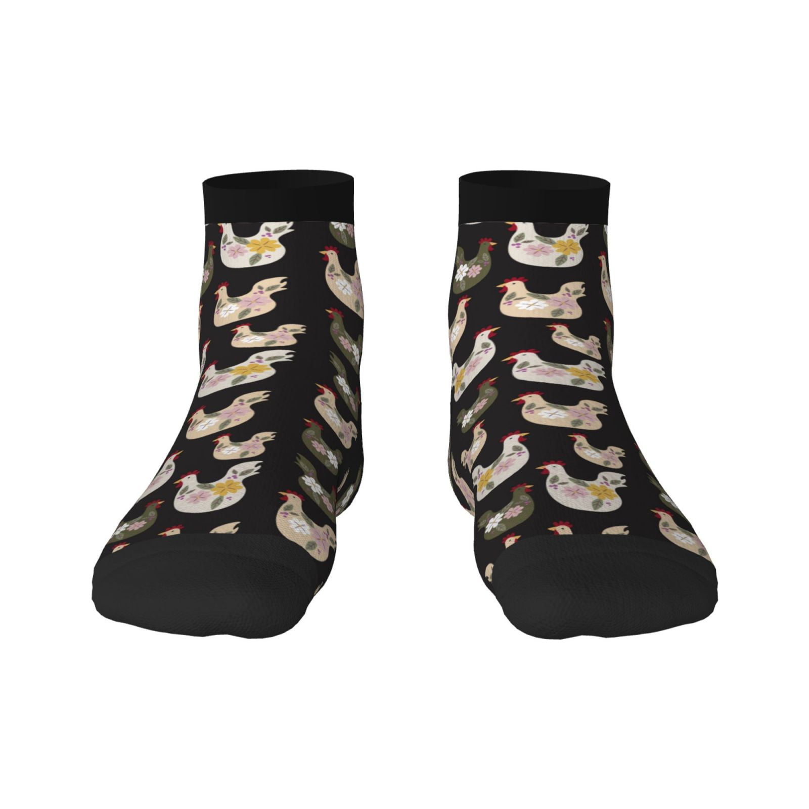 Salouo Flowe Rooster Pattern Unisex Middle Tube Socks,Middle-Finger ...