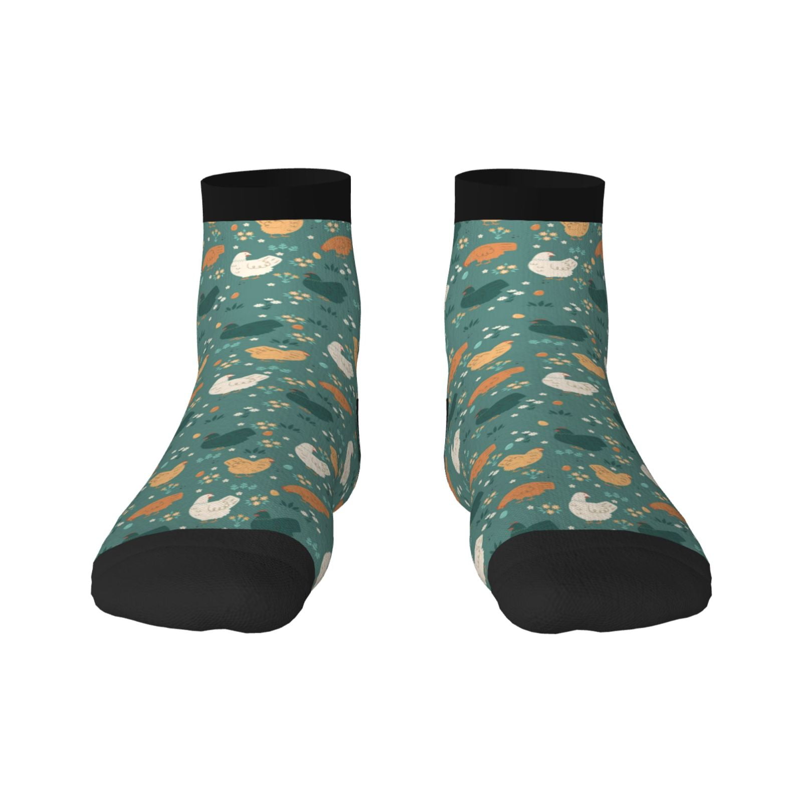 Salouo Flowe Rooster Pattern Unisex Middle Tube Socks,Middle-Finger ...