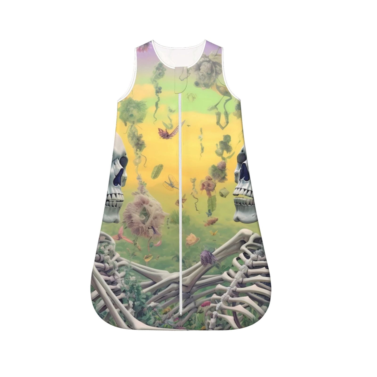 Salouo Flower Butterfly Skull Couple Print Baby Sleep Sack Wearable ...