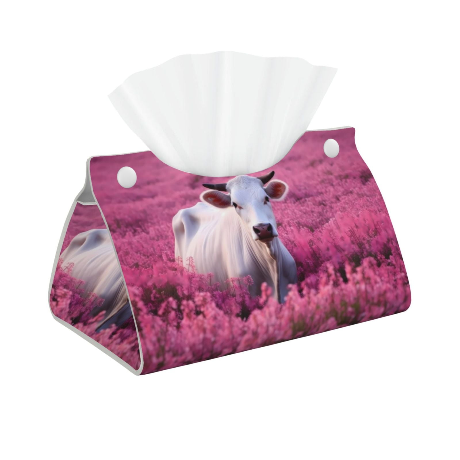 Salouo Flower Field Cow Pattern Long Tissue Box Cover Rectangular–Plus ...