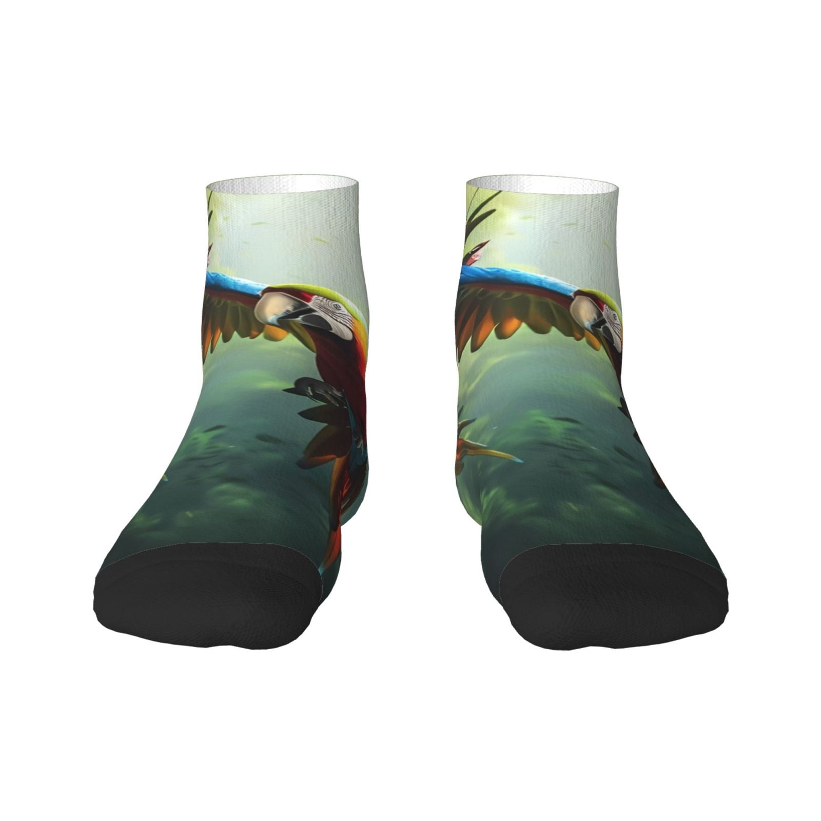 Salouo Flying Parrots In Jungle Pattern Unisex Middle Tube Socks,Middle ...