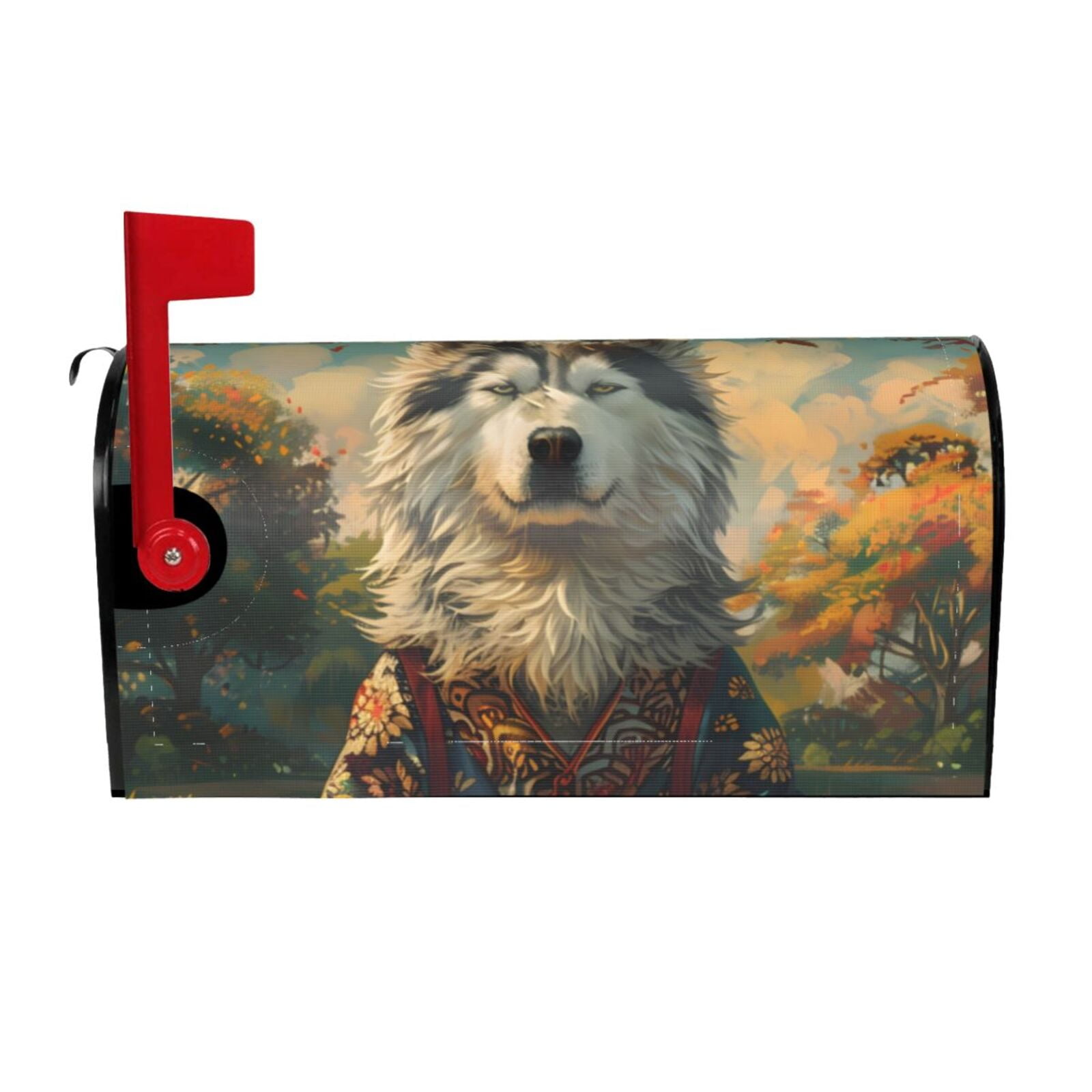 Salouo Forest Maple Leaf Husky for Magnetic Mailbox Covers Waterproof ...