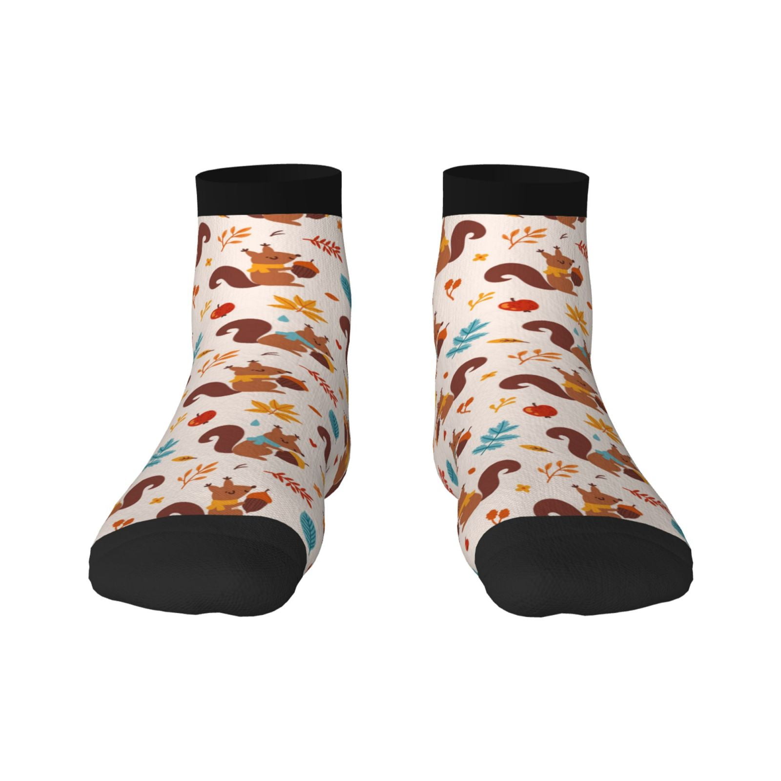 Salouo Forest Squirrel Nuts Pattern Unisex Middle Tube Socks,Middle ...