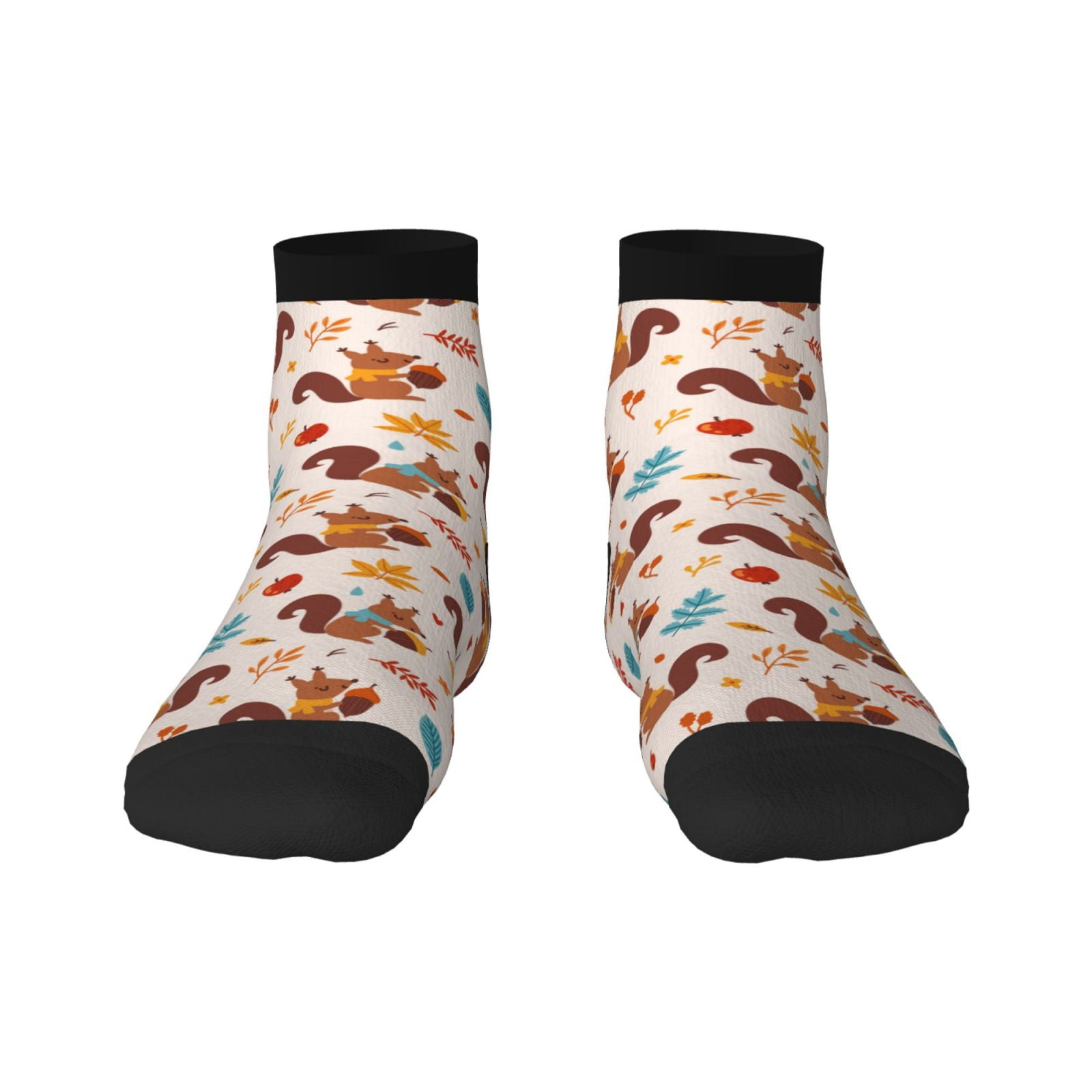 Salouo Forest Squirrel Nuts Pattern Unisex Middle Tube Socks,Middle ...