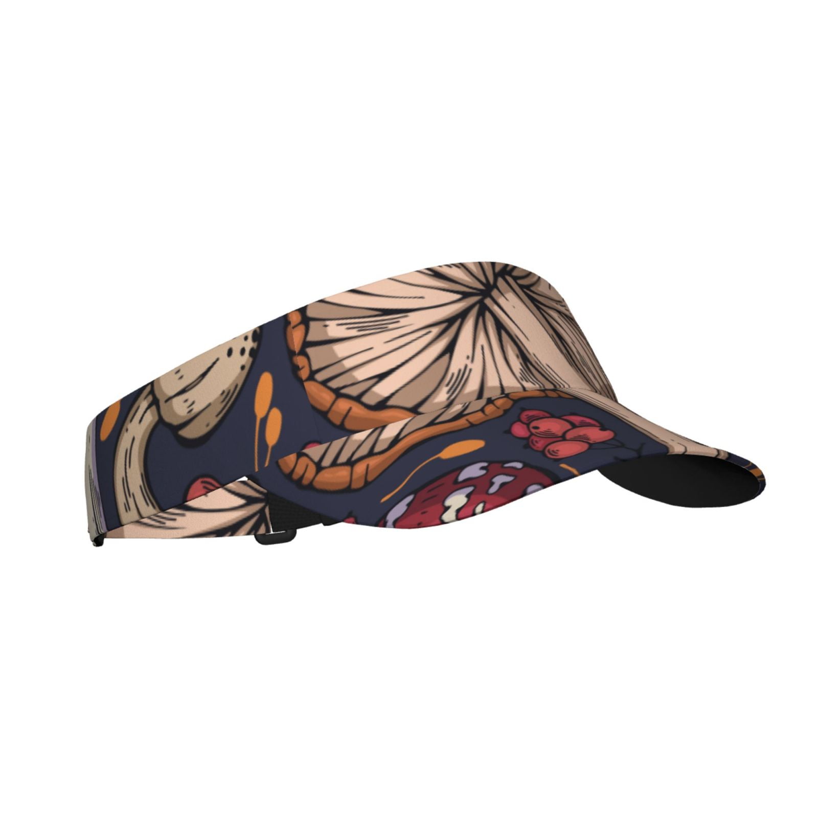 Salouo Forest Wild Mushroom Pattern Sport Sun Visor Hats,1-Piece of Adult Sunscreen Visor Cap ...